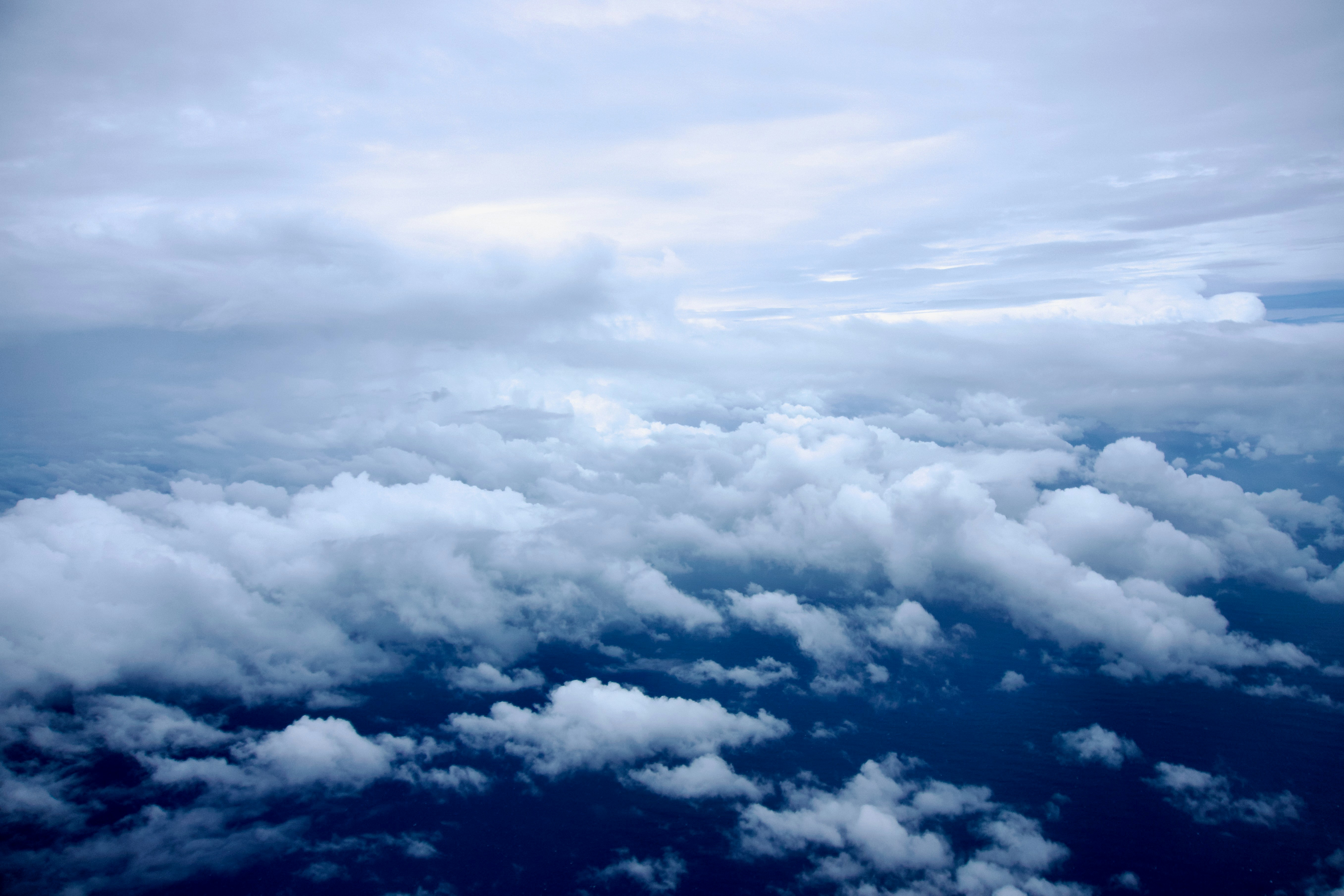 Clouds fill the sky in a peaceful, blue sky. photo – Free Sea Image on ...