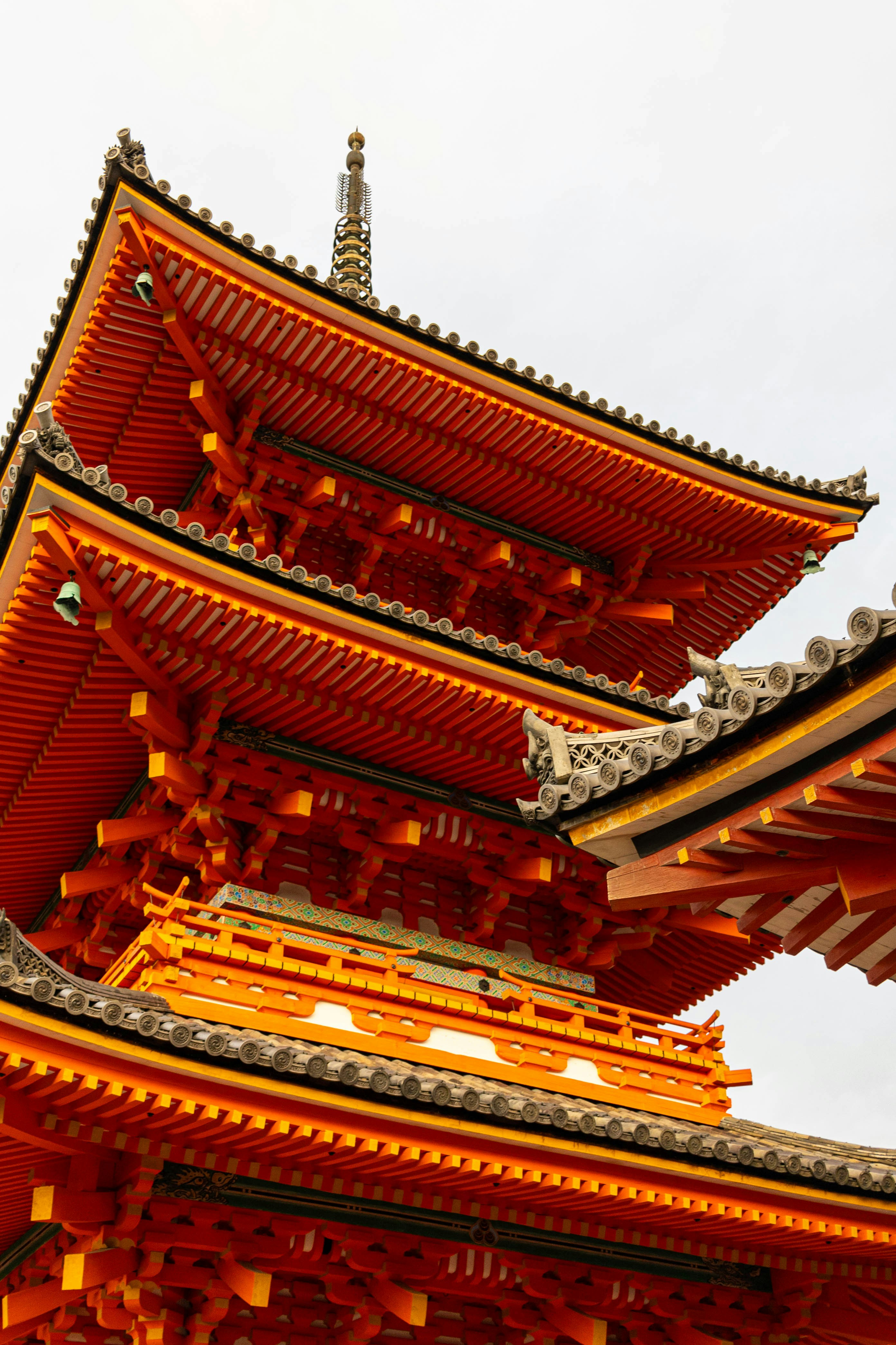 A vibrant, red, japanese temple structure. photo – Free Building Image ...