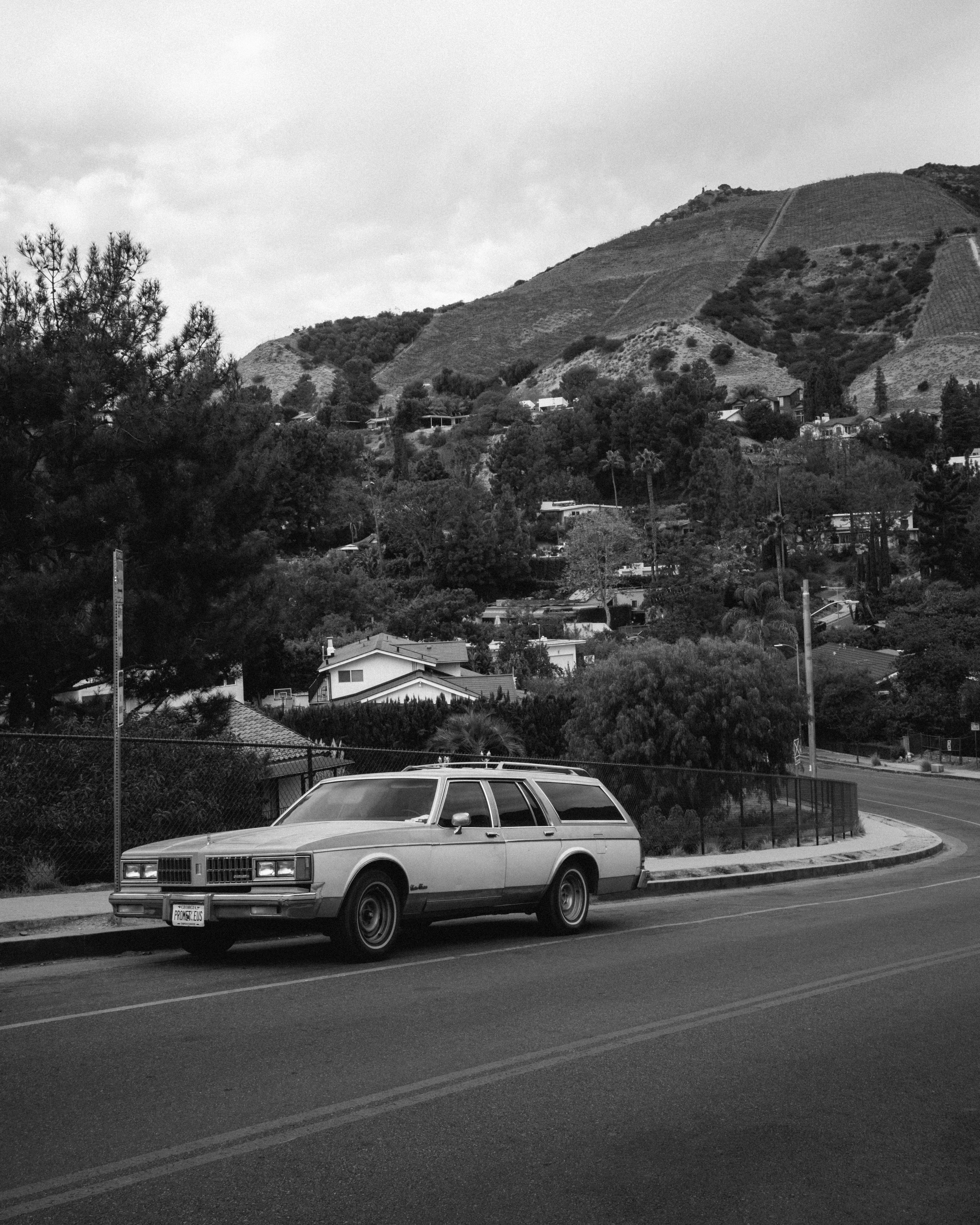 Vintage Drive through Suburban Hills