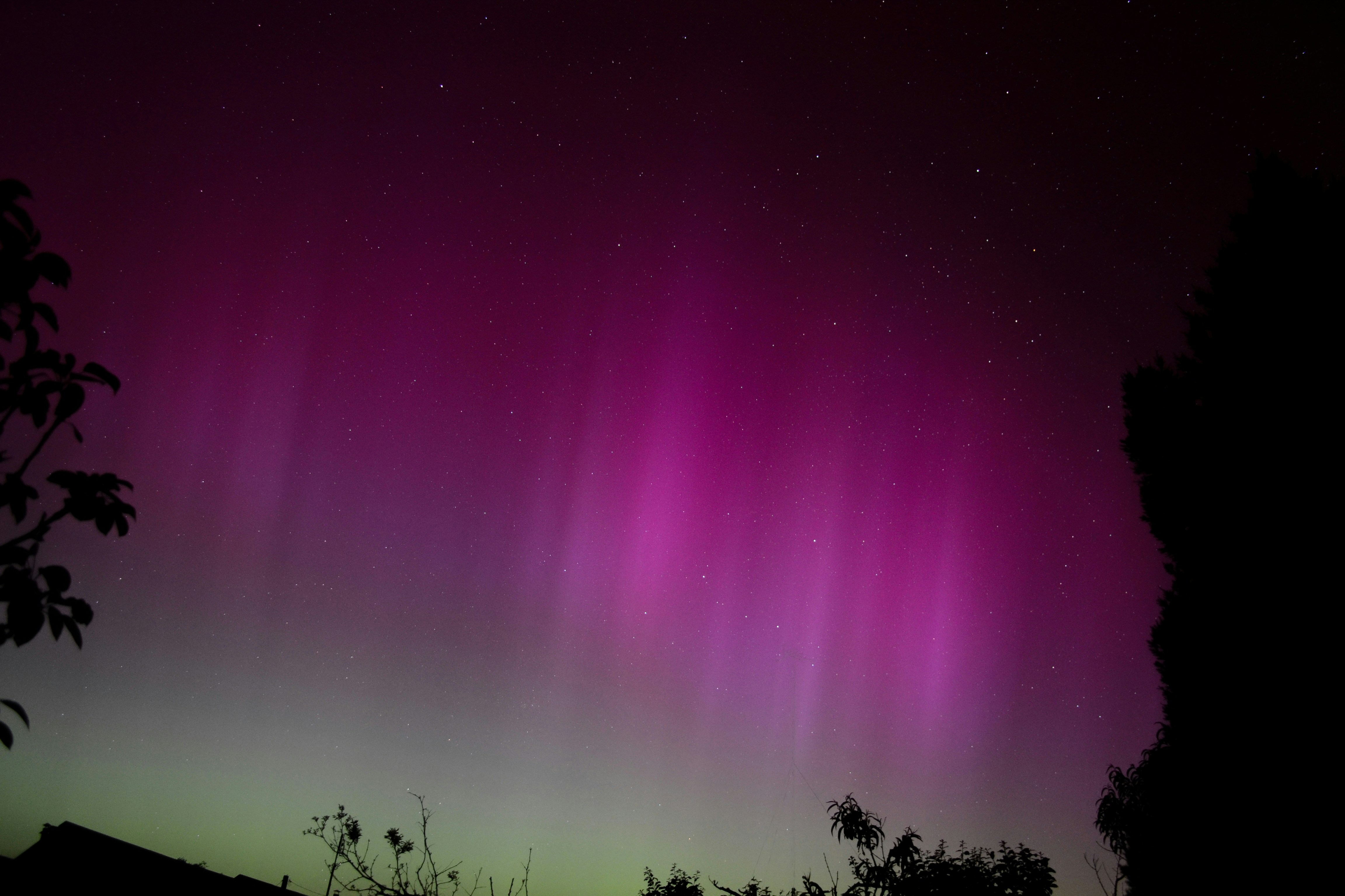 Pink aurora borealis lights up the night sky. photo – Free Night sky ...
