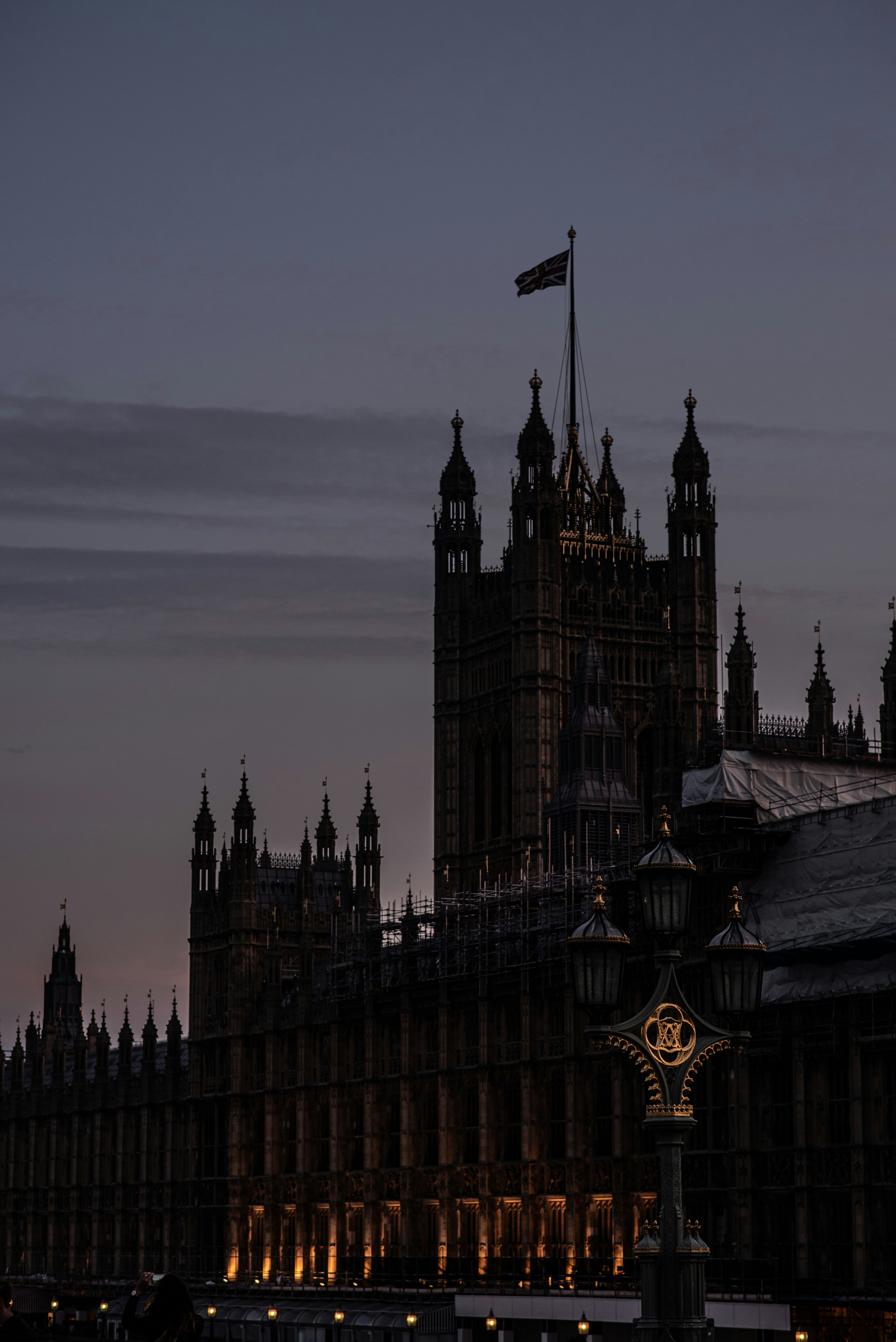 Twilight Sentinel over Westminster: Towers of Parliament at Dusk