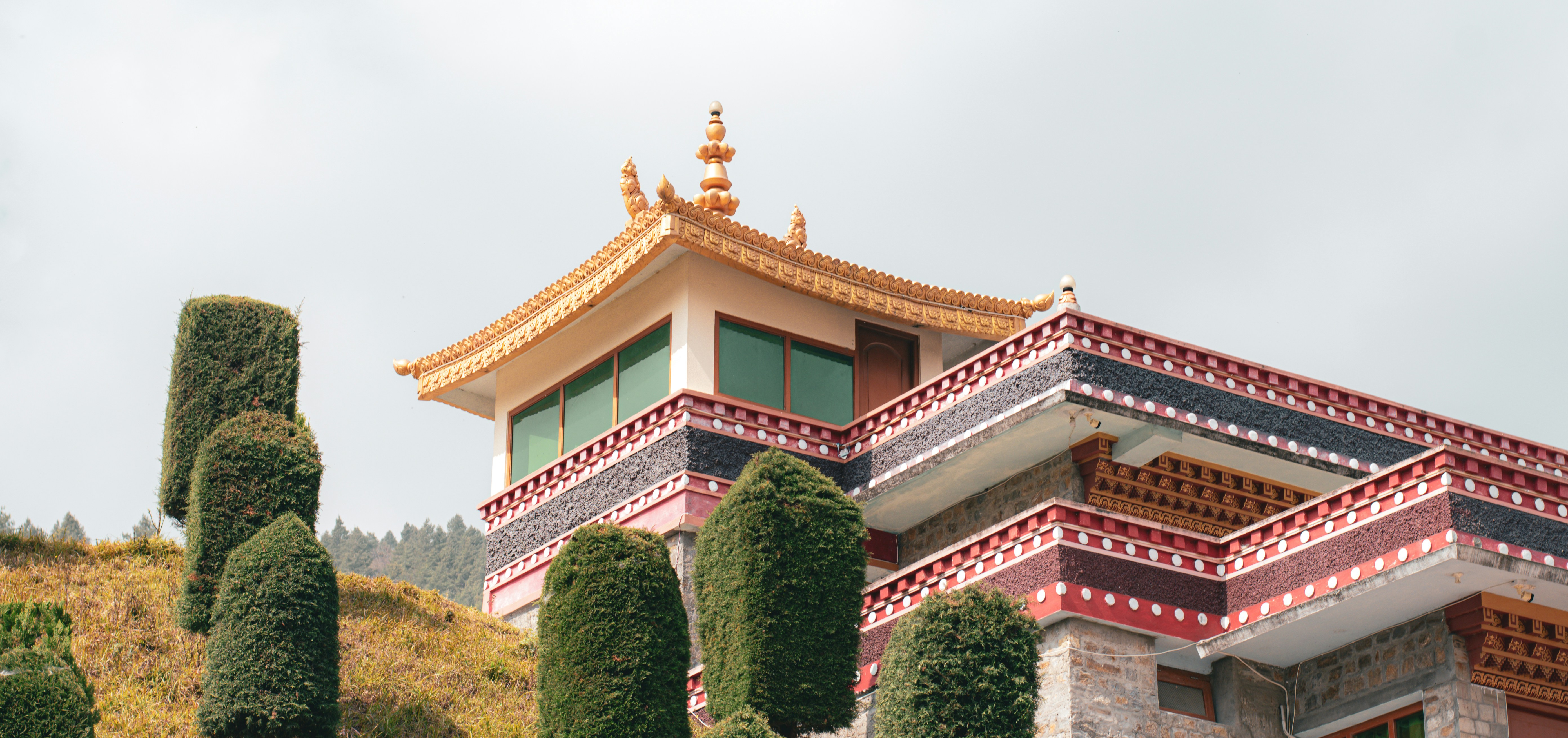 Harmony of Geometry and Nature in Hillside Architecture
