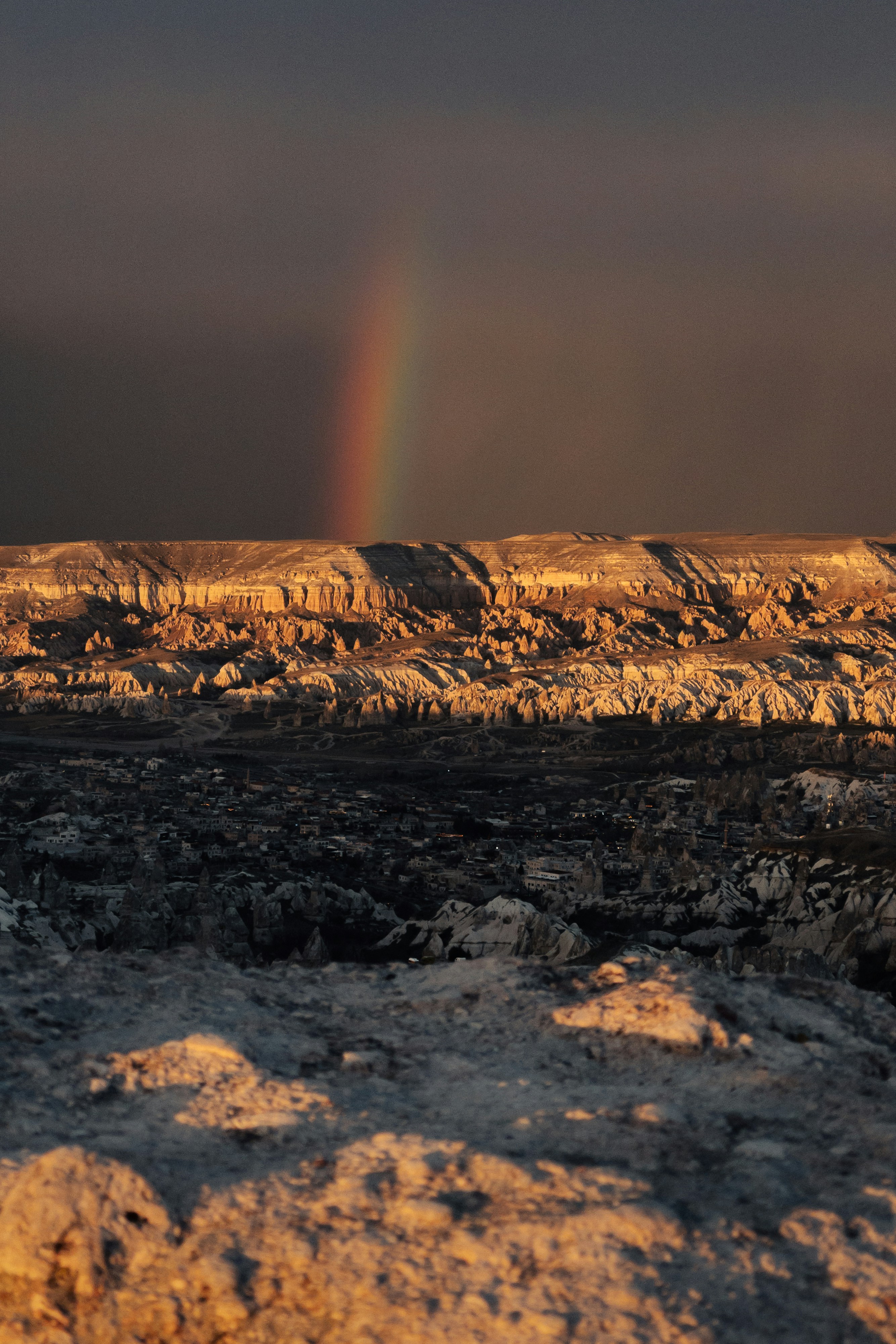 Desert Mirage Meets Rainbow Horizon