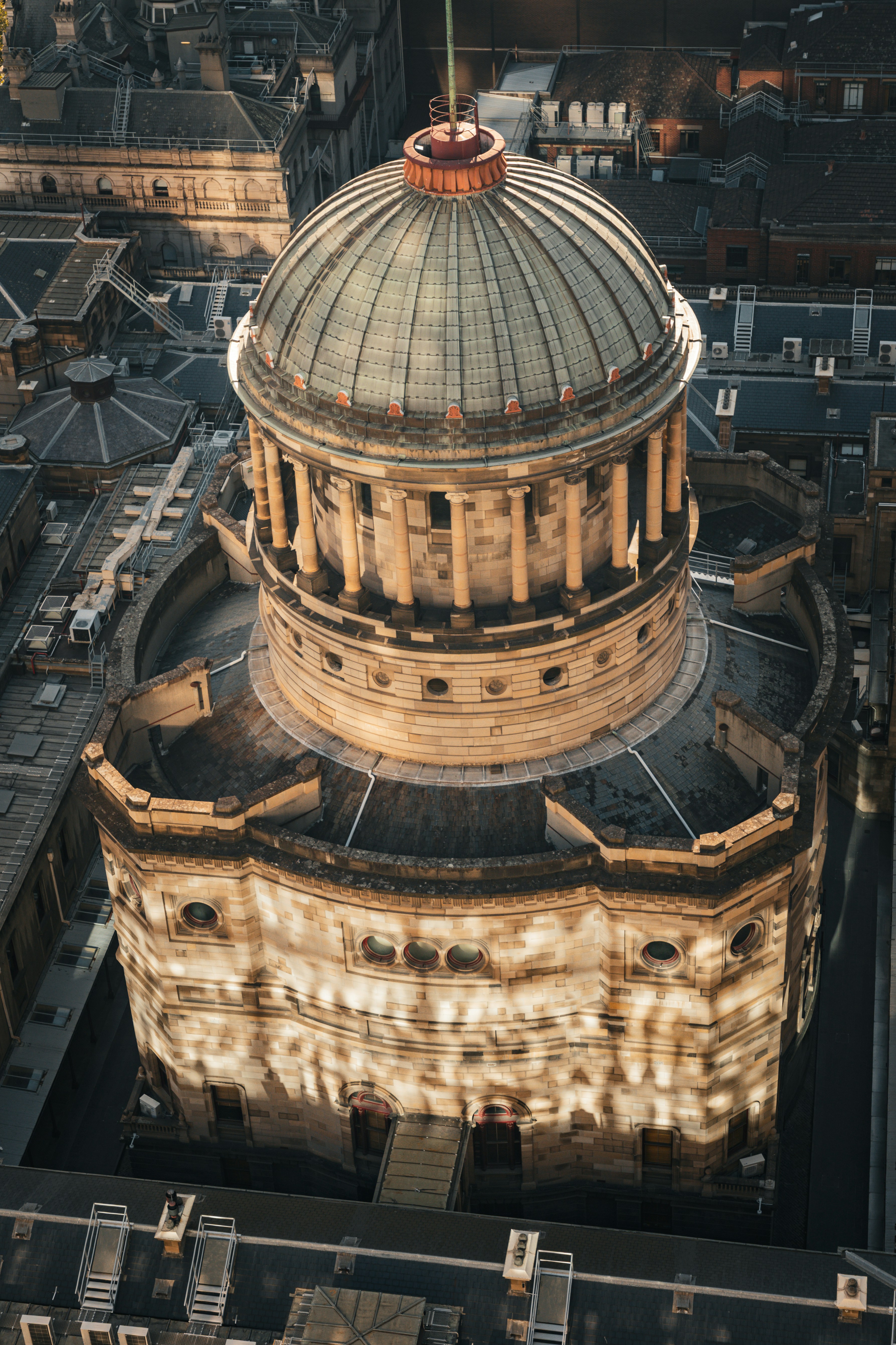 Crowned Dome Over a City Grid: An Aerial Portrait of the Rotunda