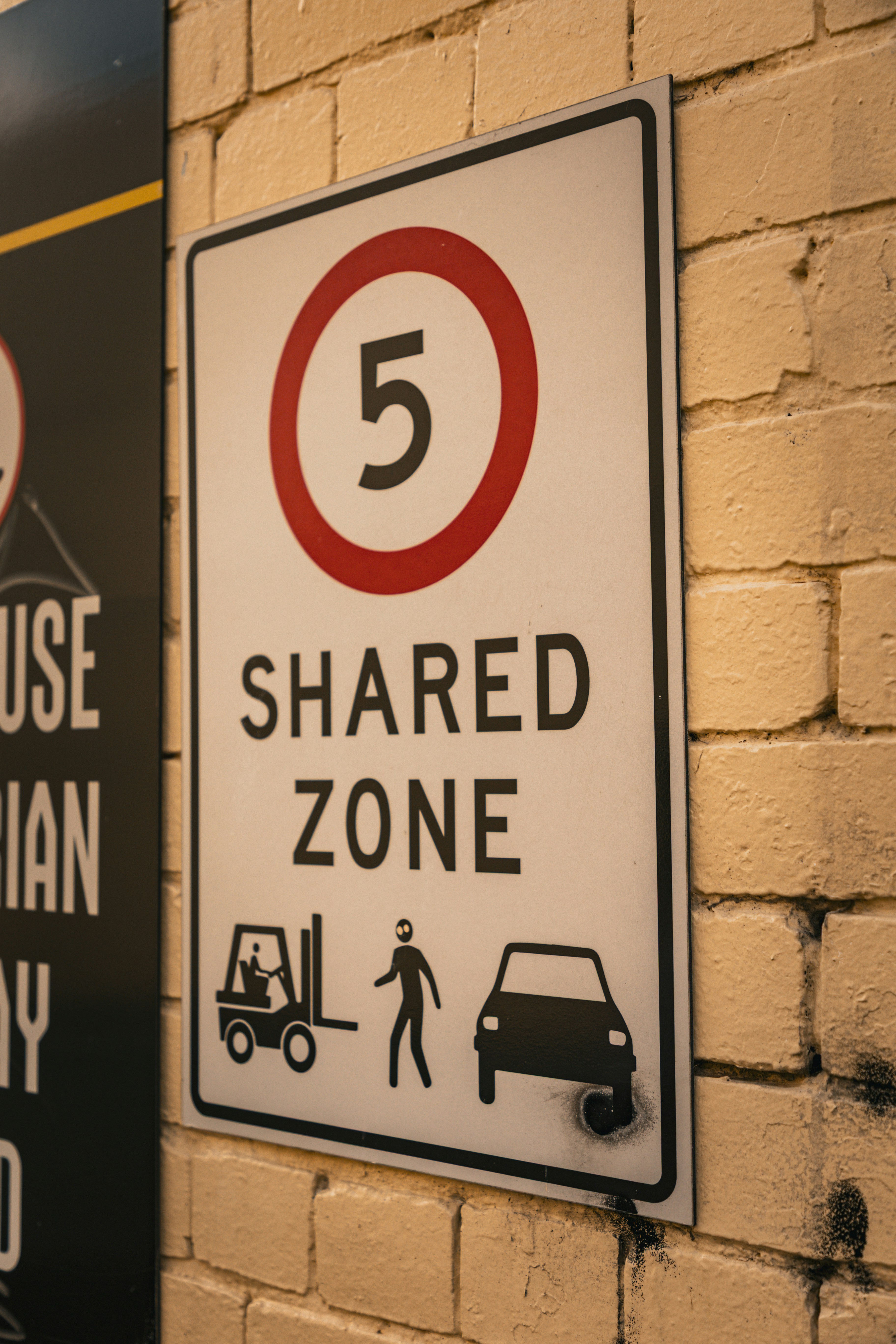 Five is the speed limit in this shared zone. photo – Free Car Image on ...