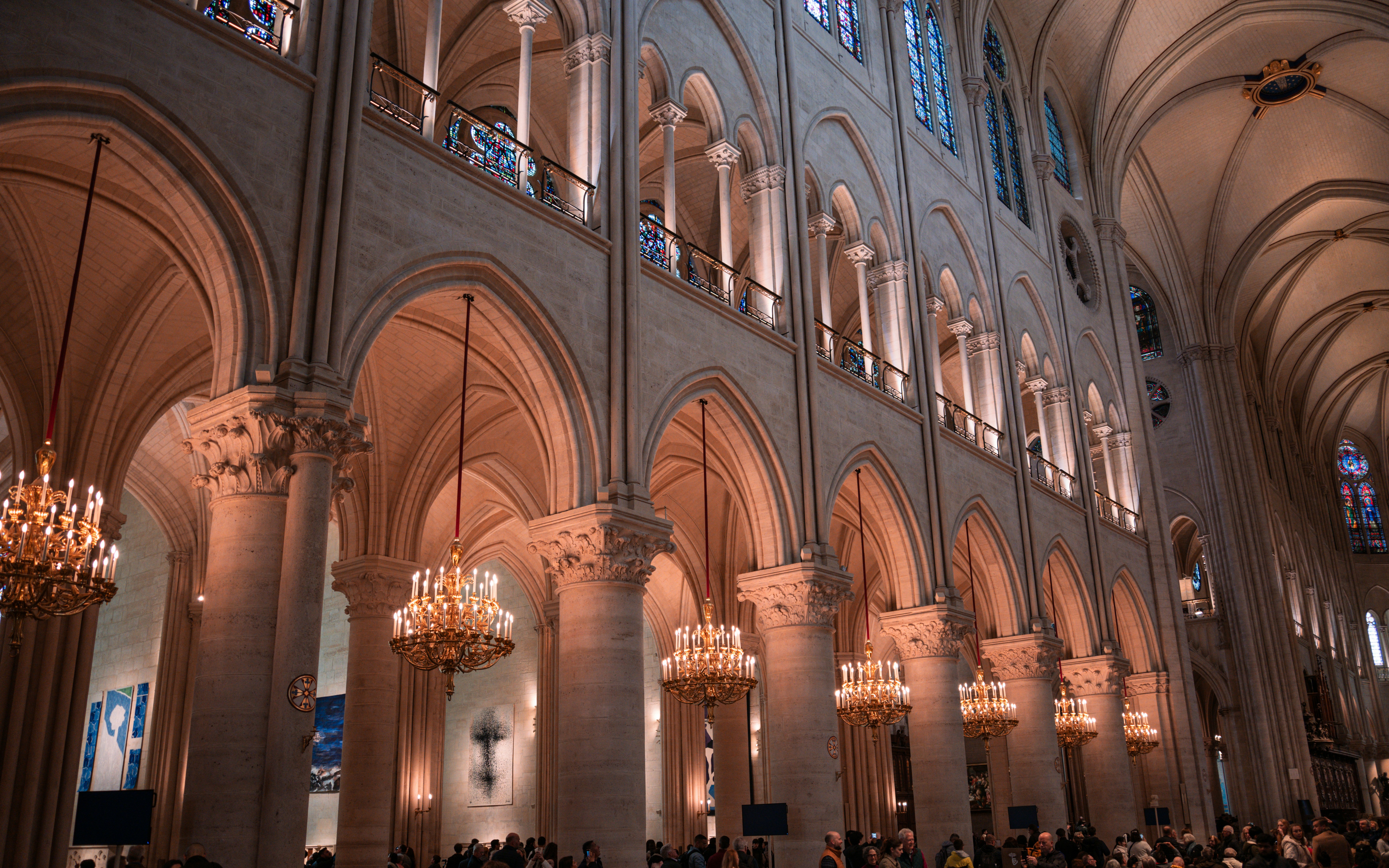Gothic Grandeur: Illuminated Arches of Notre-Dame