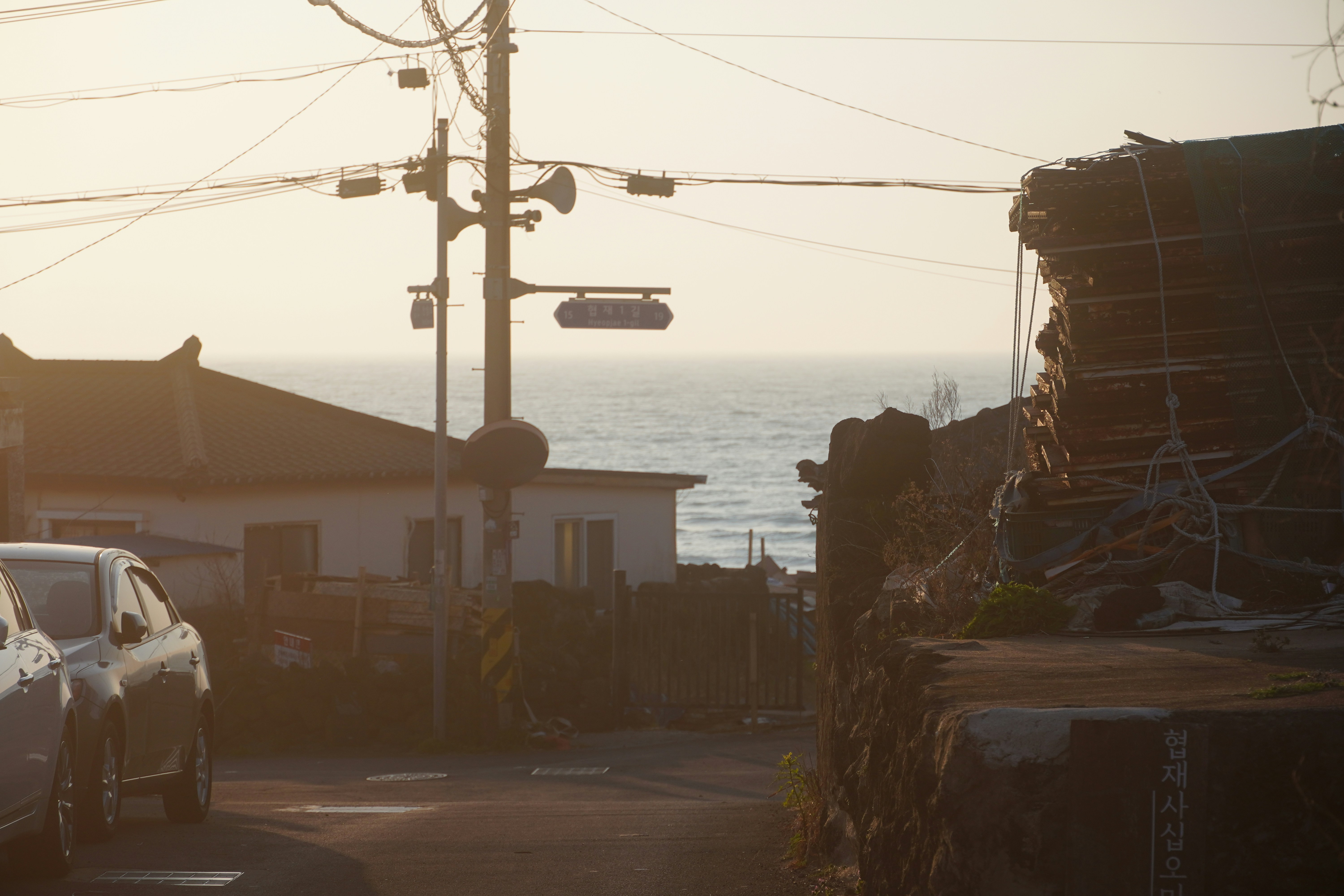 Sunlit Corridor Toward the Quiet Sea