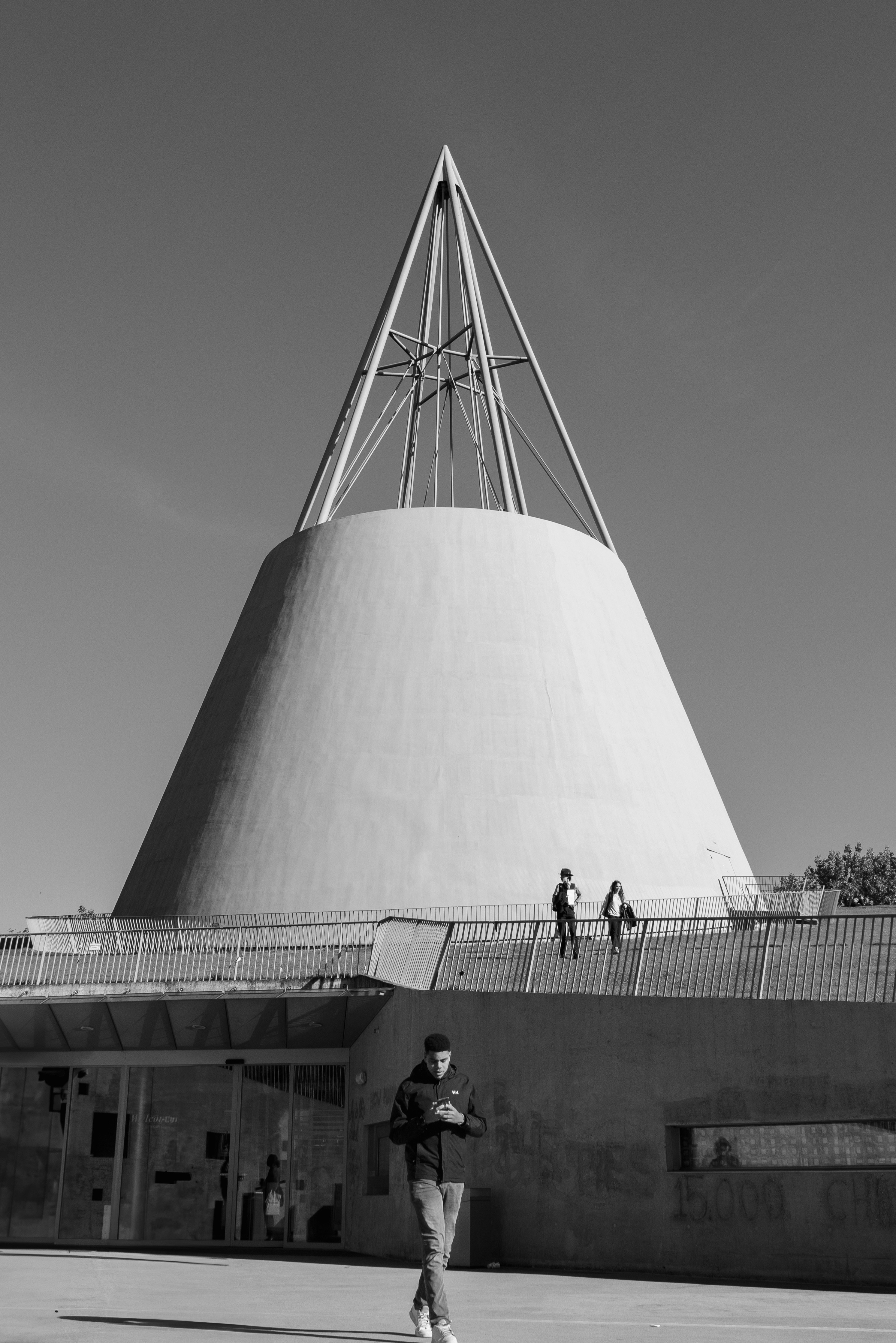 Cone and Crossed Cables: A Modern Tower Defines the Skyline