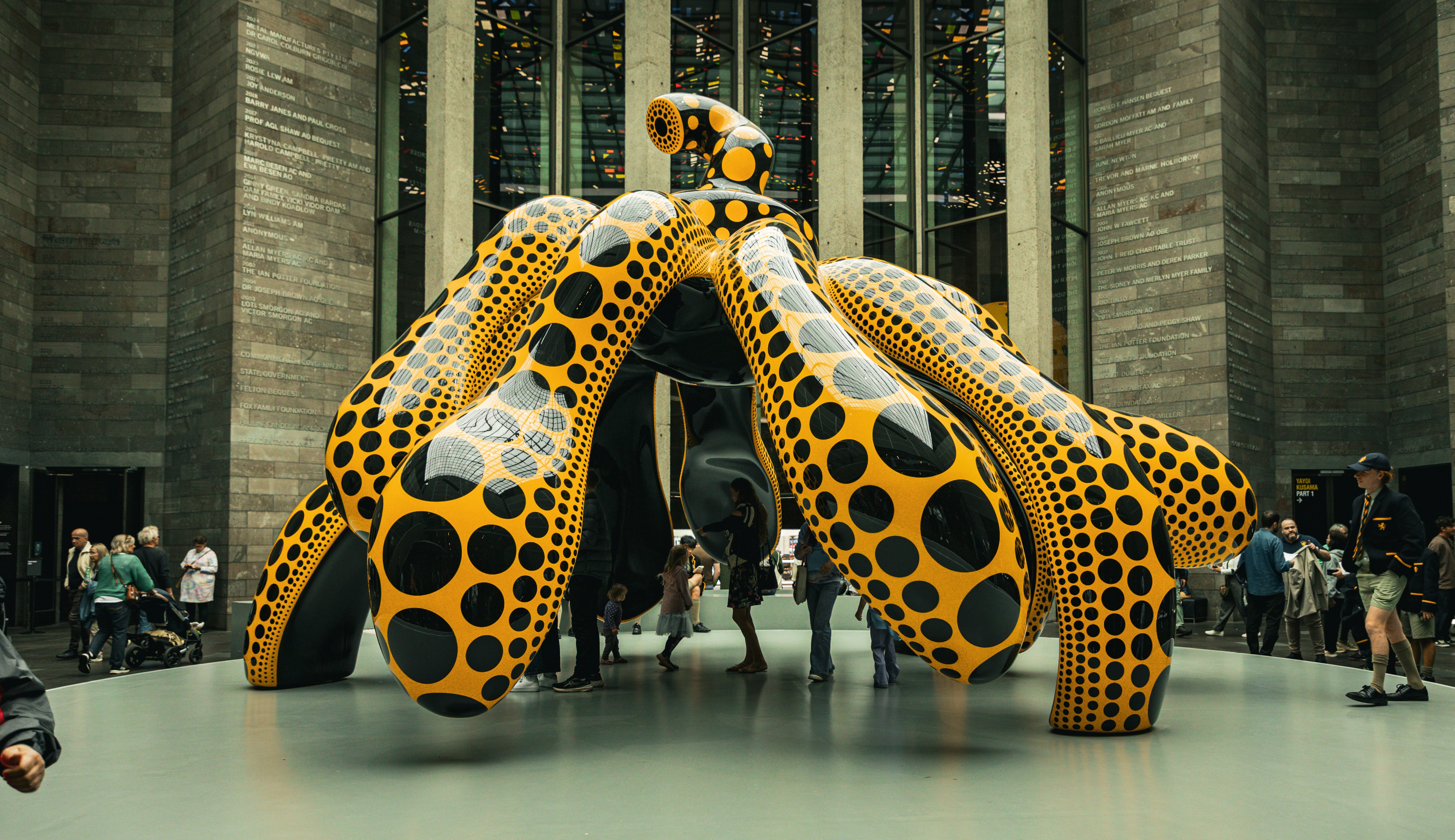 Giant, spotted sculpture inside a modern building. photo – Free Human ...