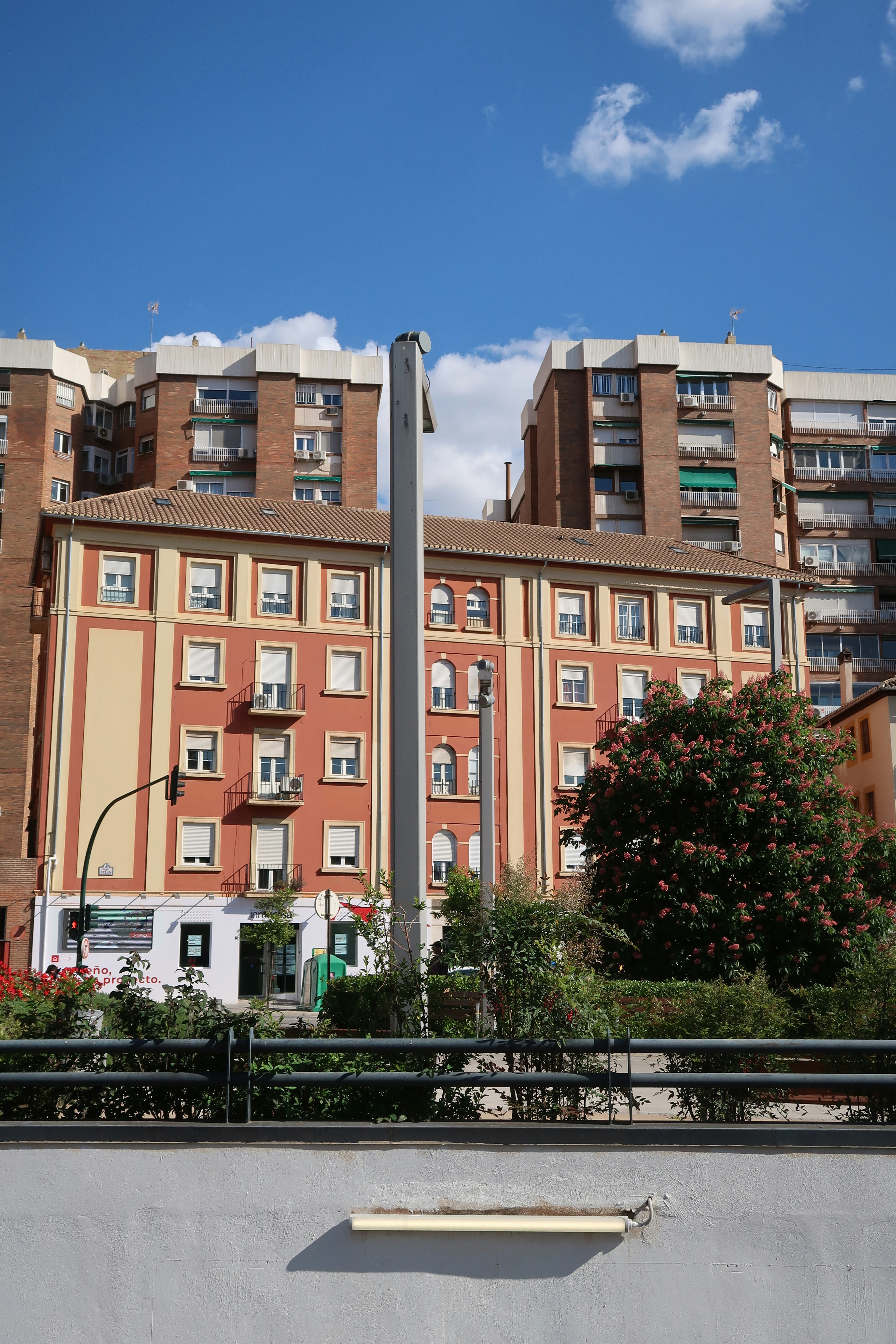Brick Palette Under a Cobalt Sky: A Quiet City Block