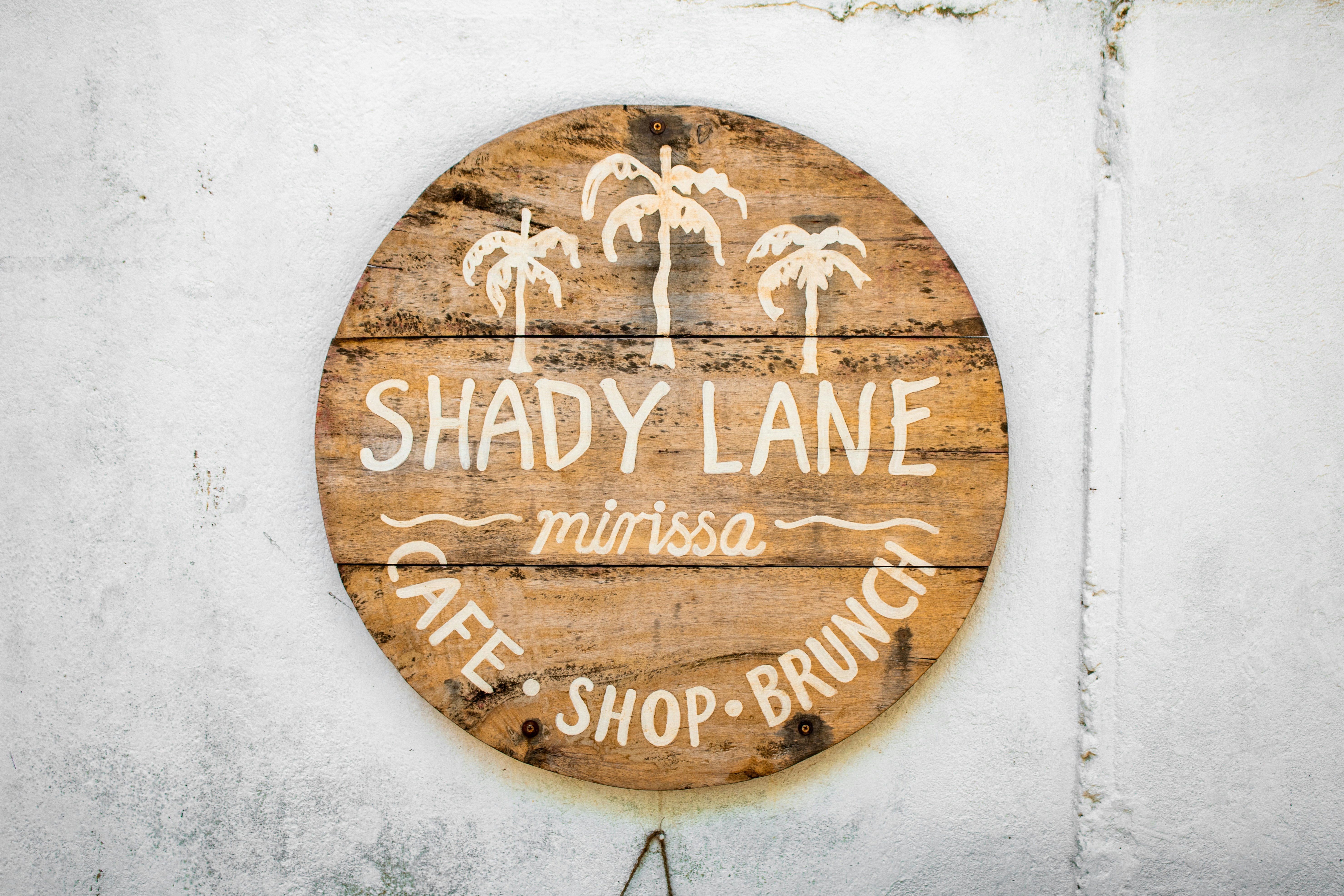 Shady lane mirissa cafe, shop and brunch sign. photo – Free Travel ...