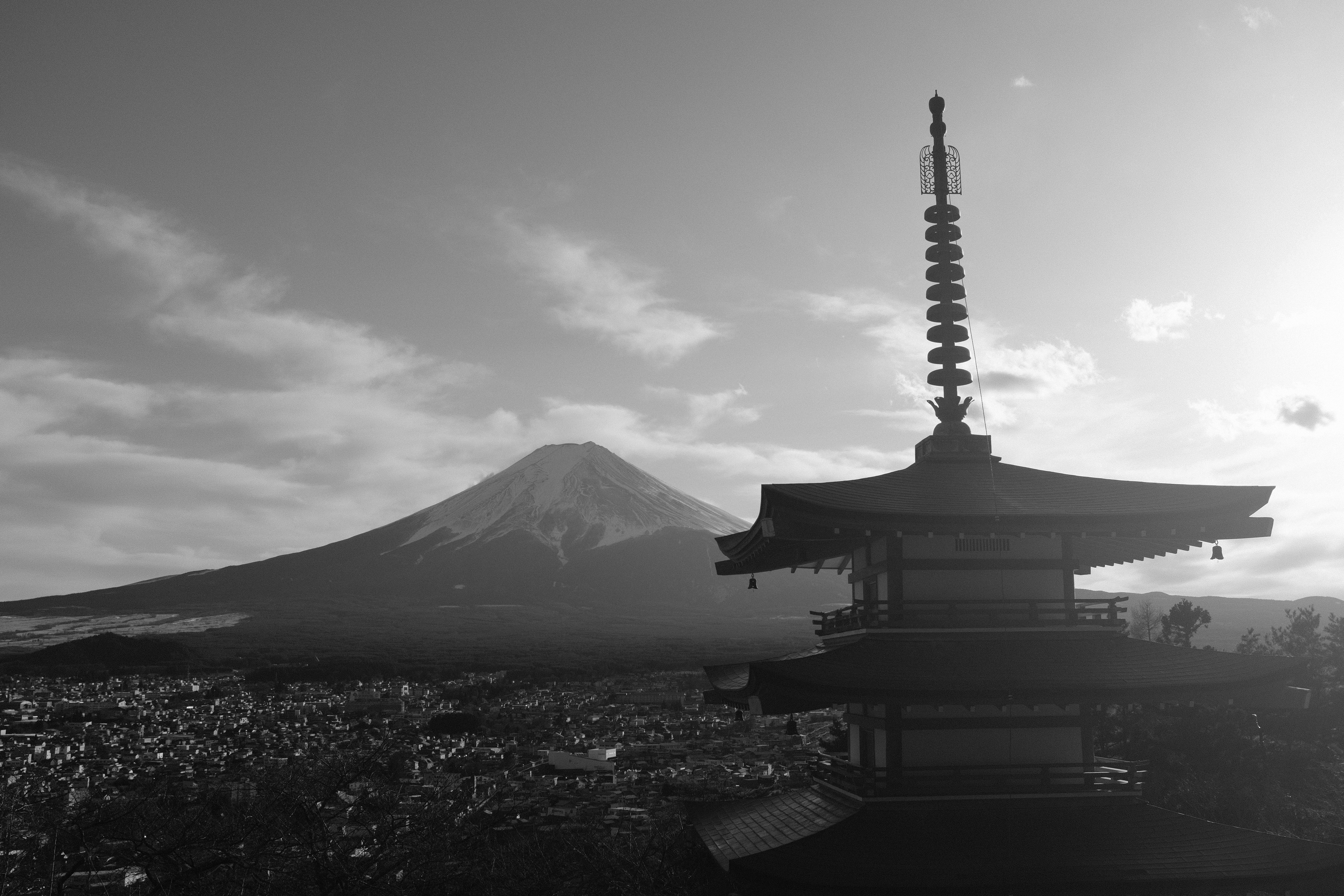 Serenity at the Pagoda with Mount Fuji