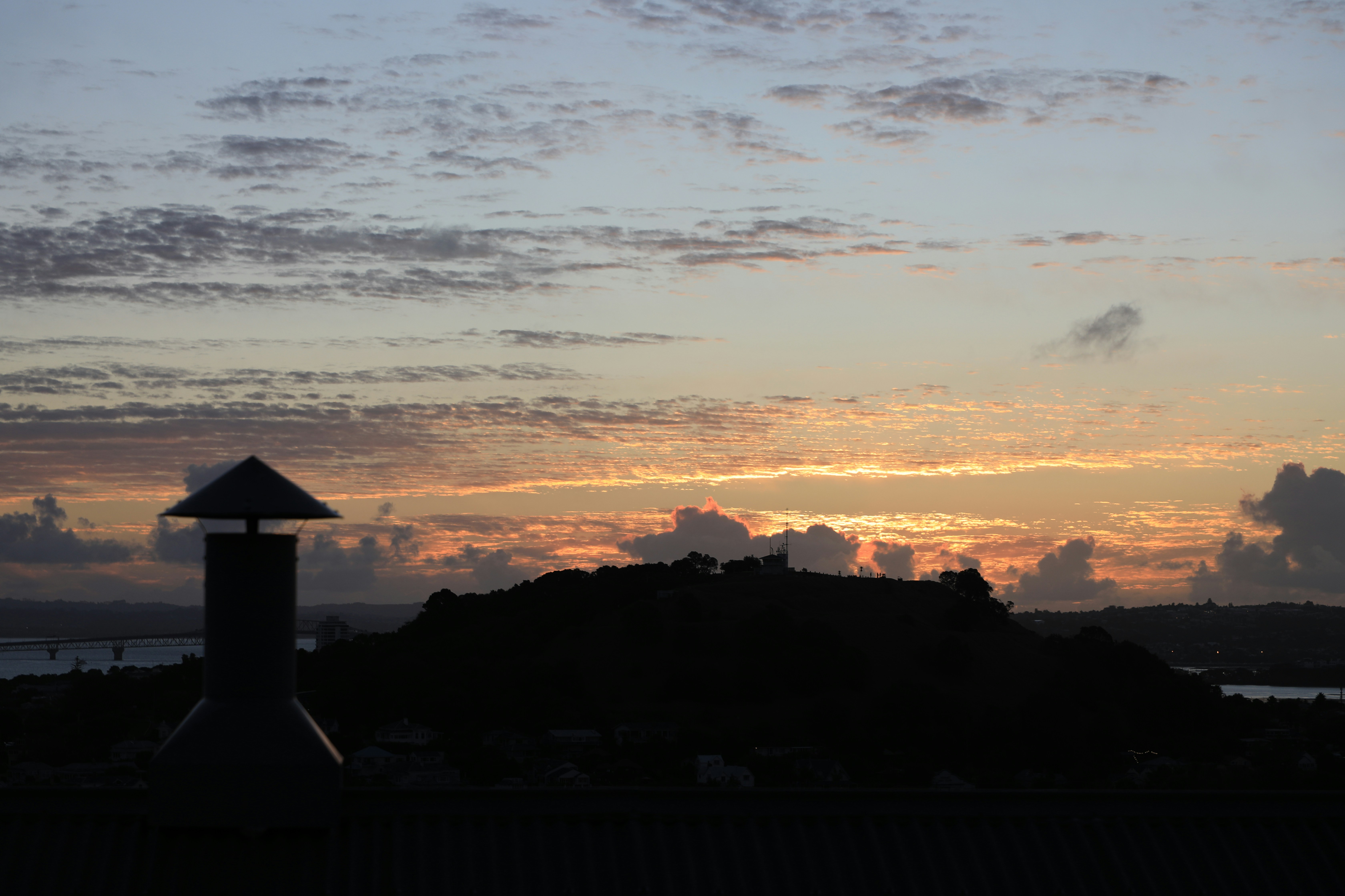 Silhouette of a Fortress at Dusk