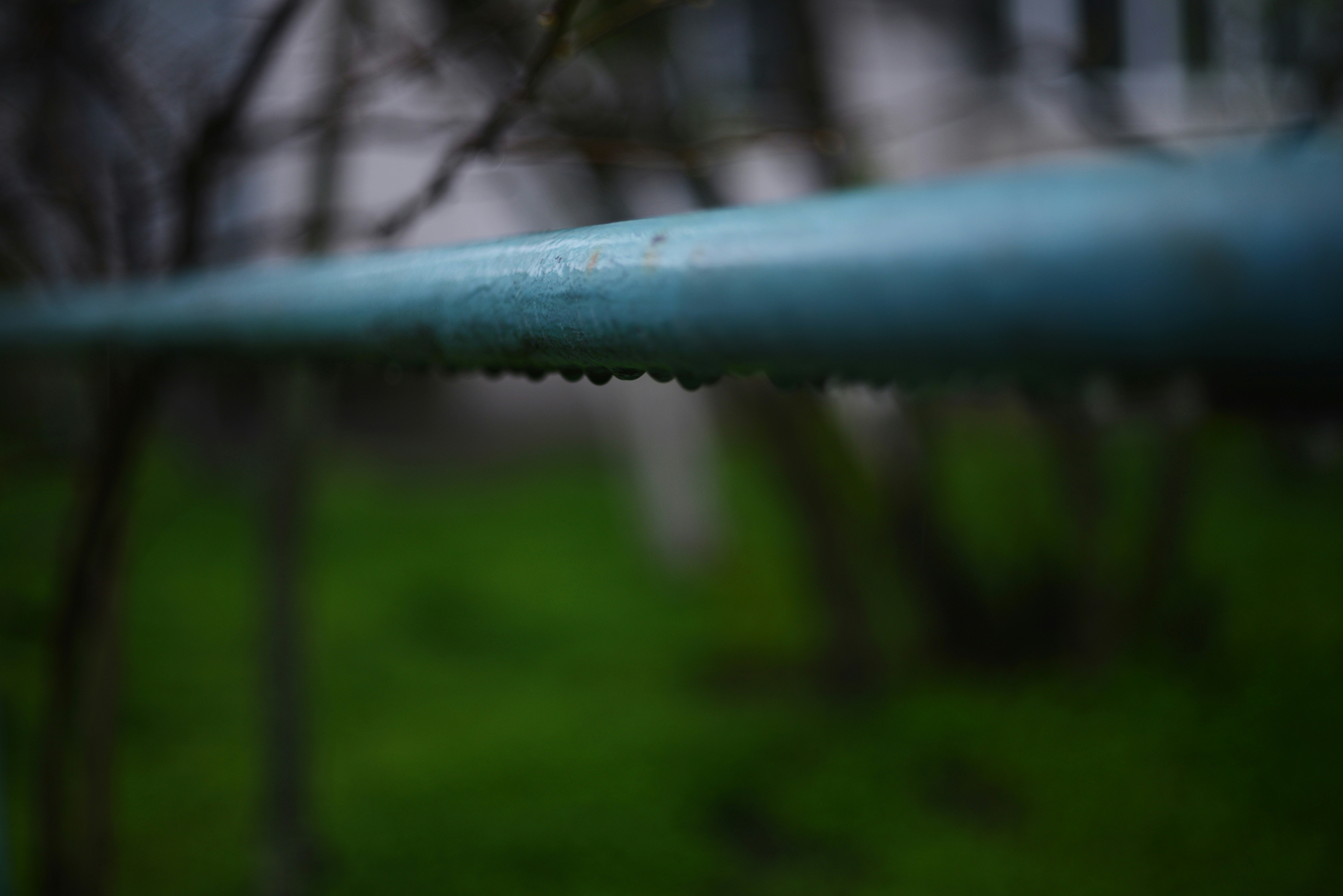 Dripping water drops on a blue pipe. photo – Free Pipeline Image on ...