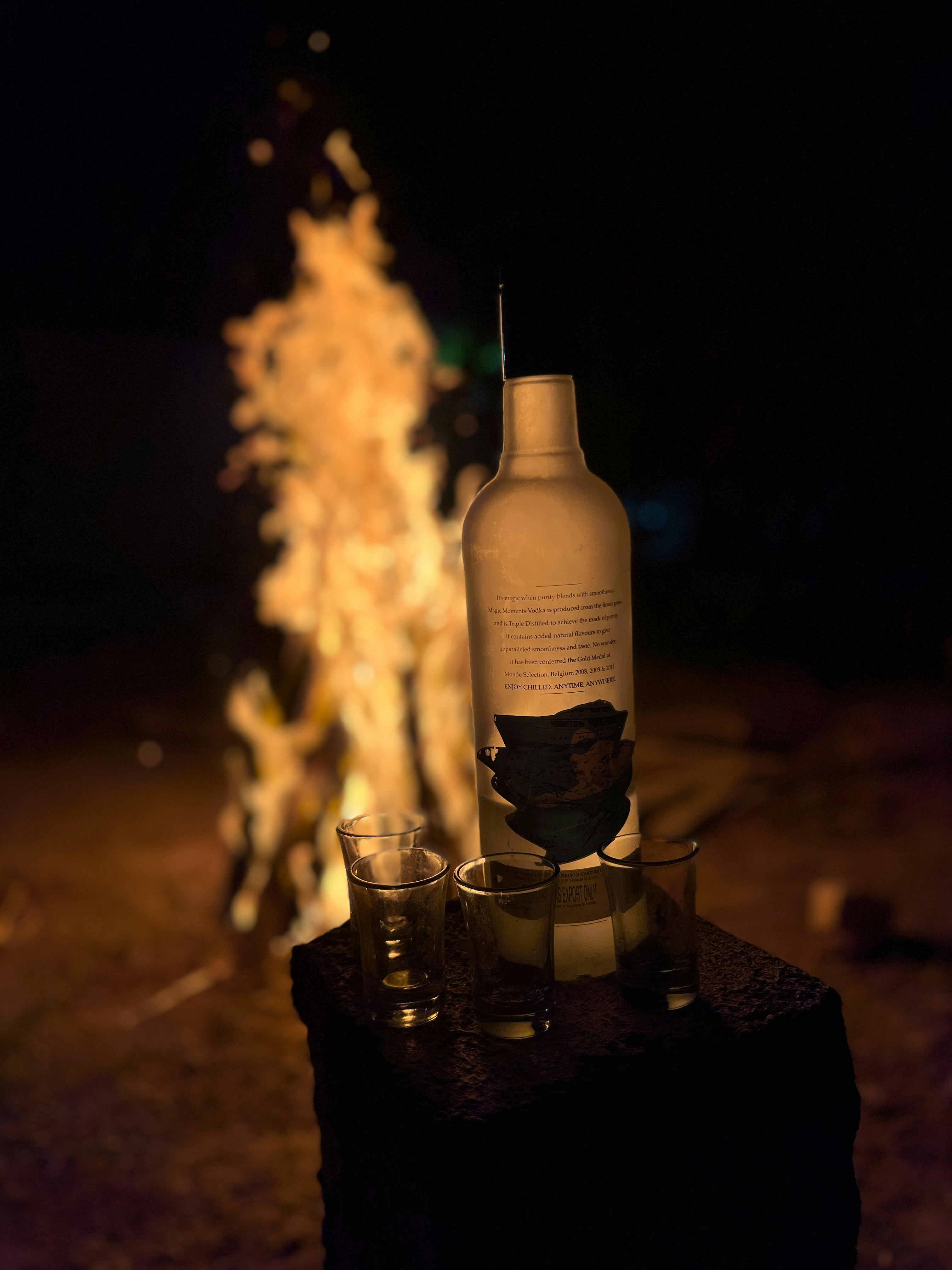 Whiskey and Firelight on a Quiet Night