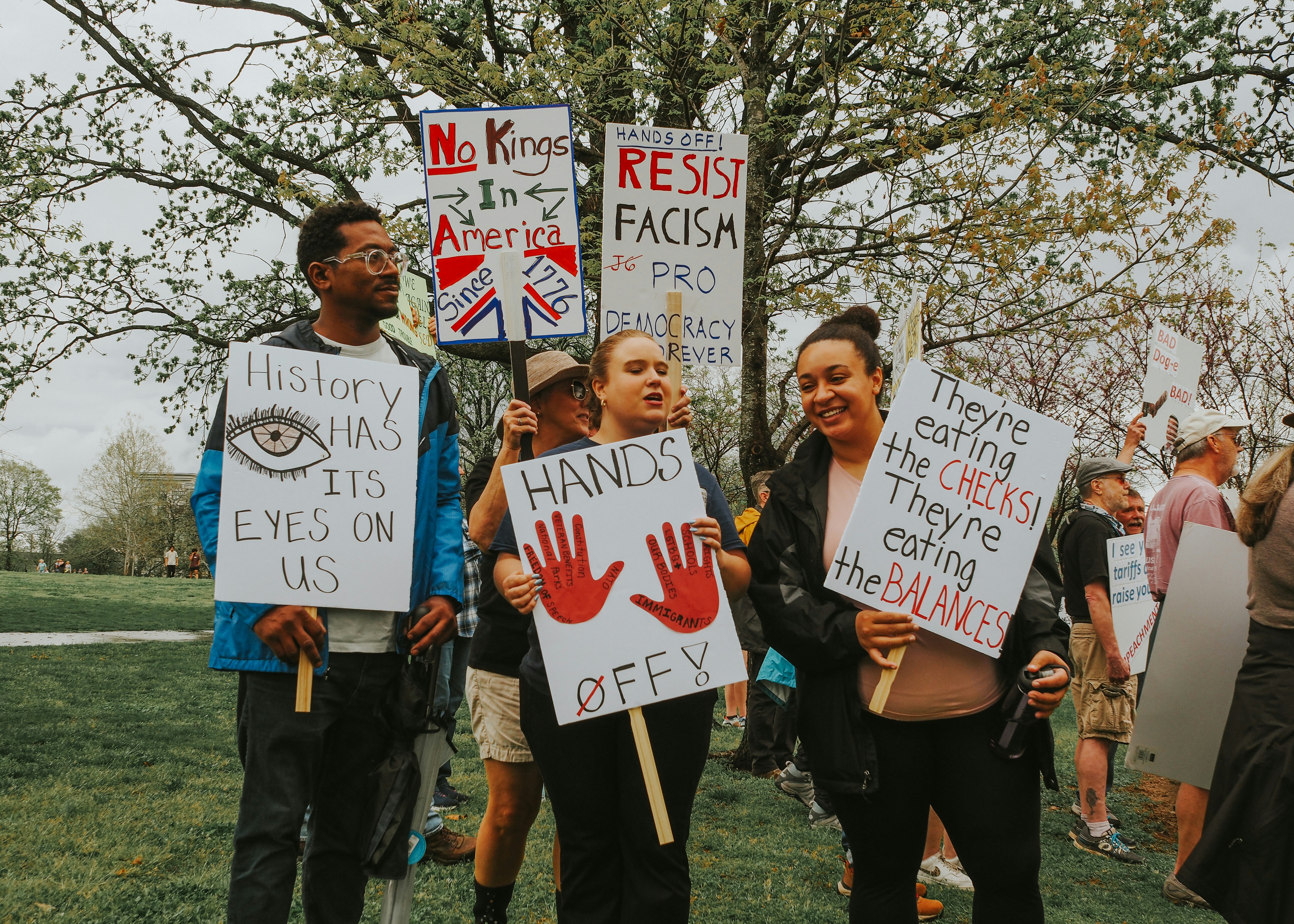 Protesters are holding signs about various social issues. photo – Free ...