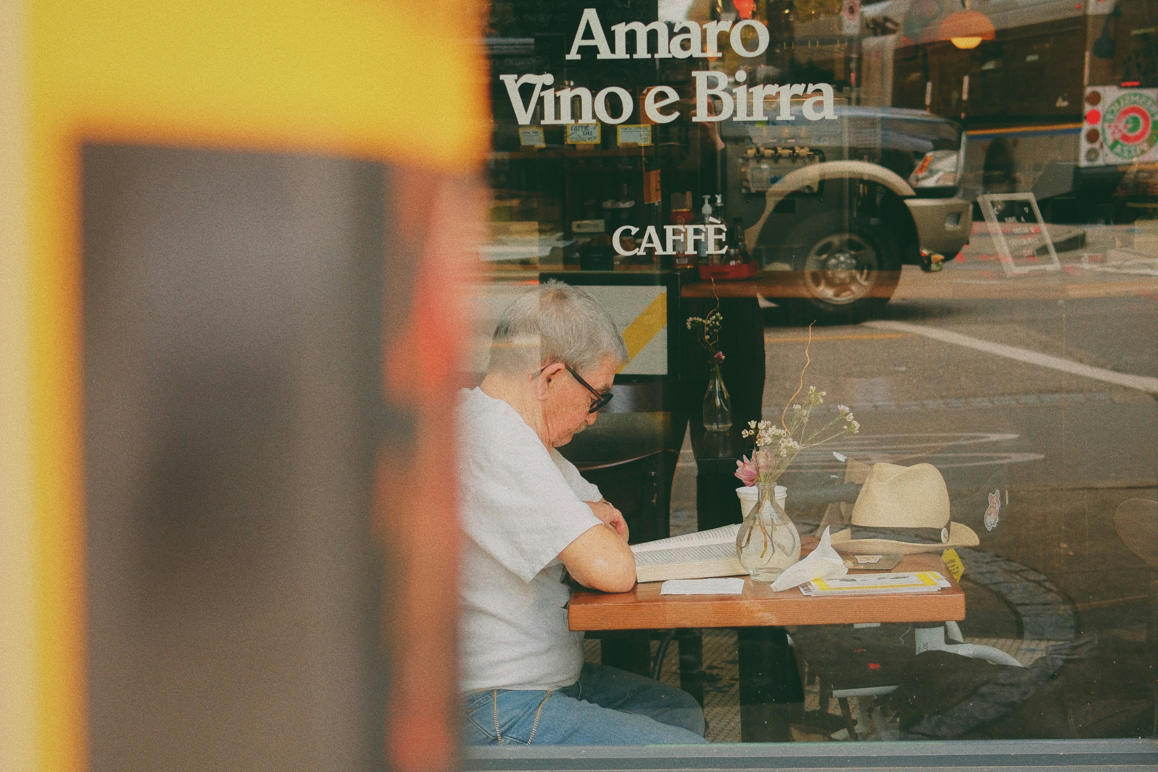 Quiet Moments at the Corner Café