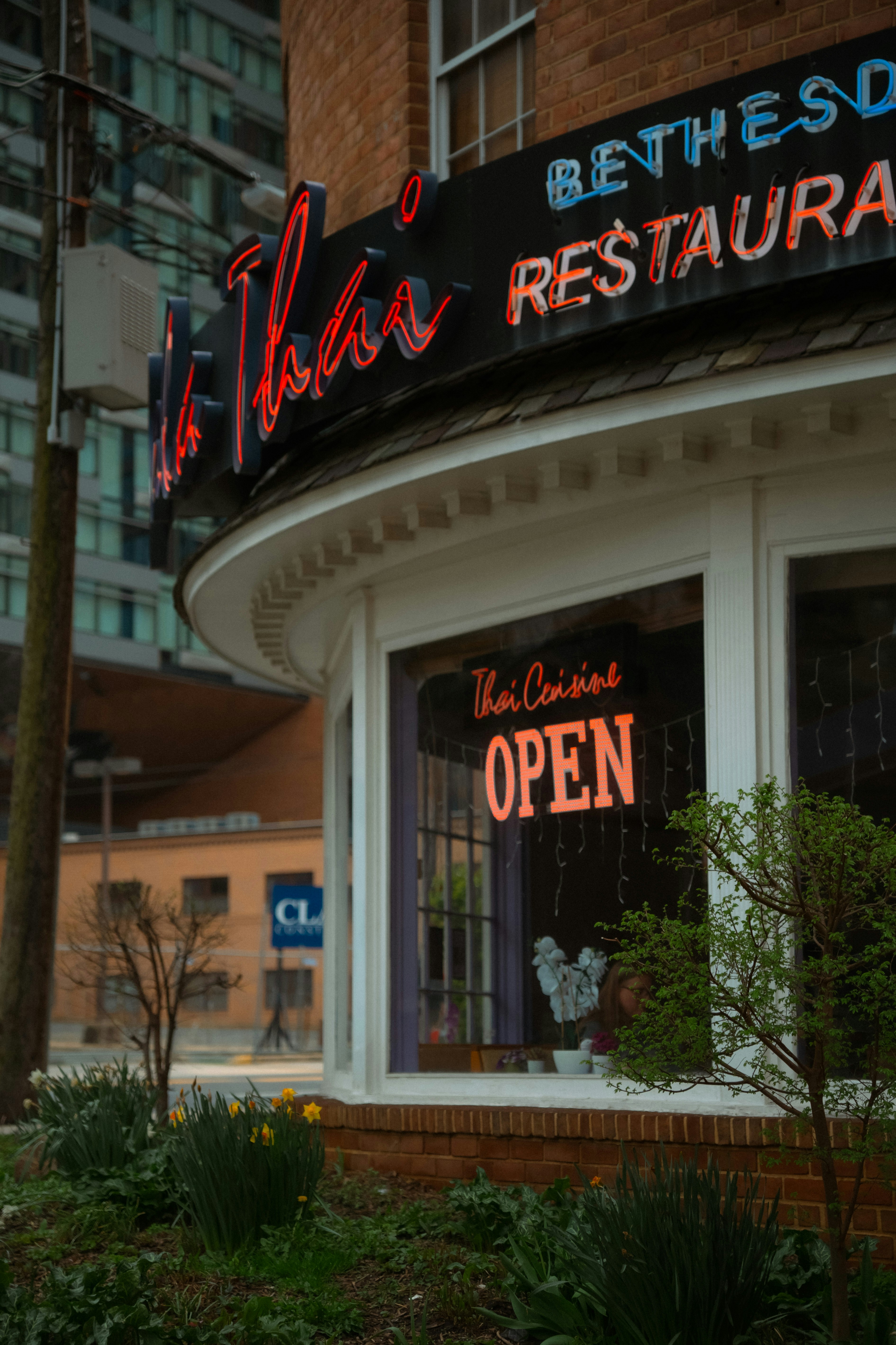 Neon Glow of Urban Eateries