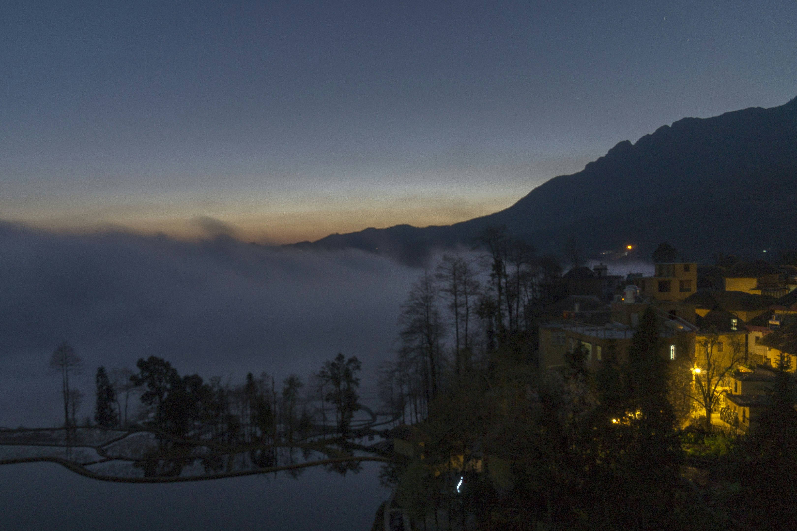 Misty Dawn over Sleepy Village