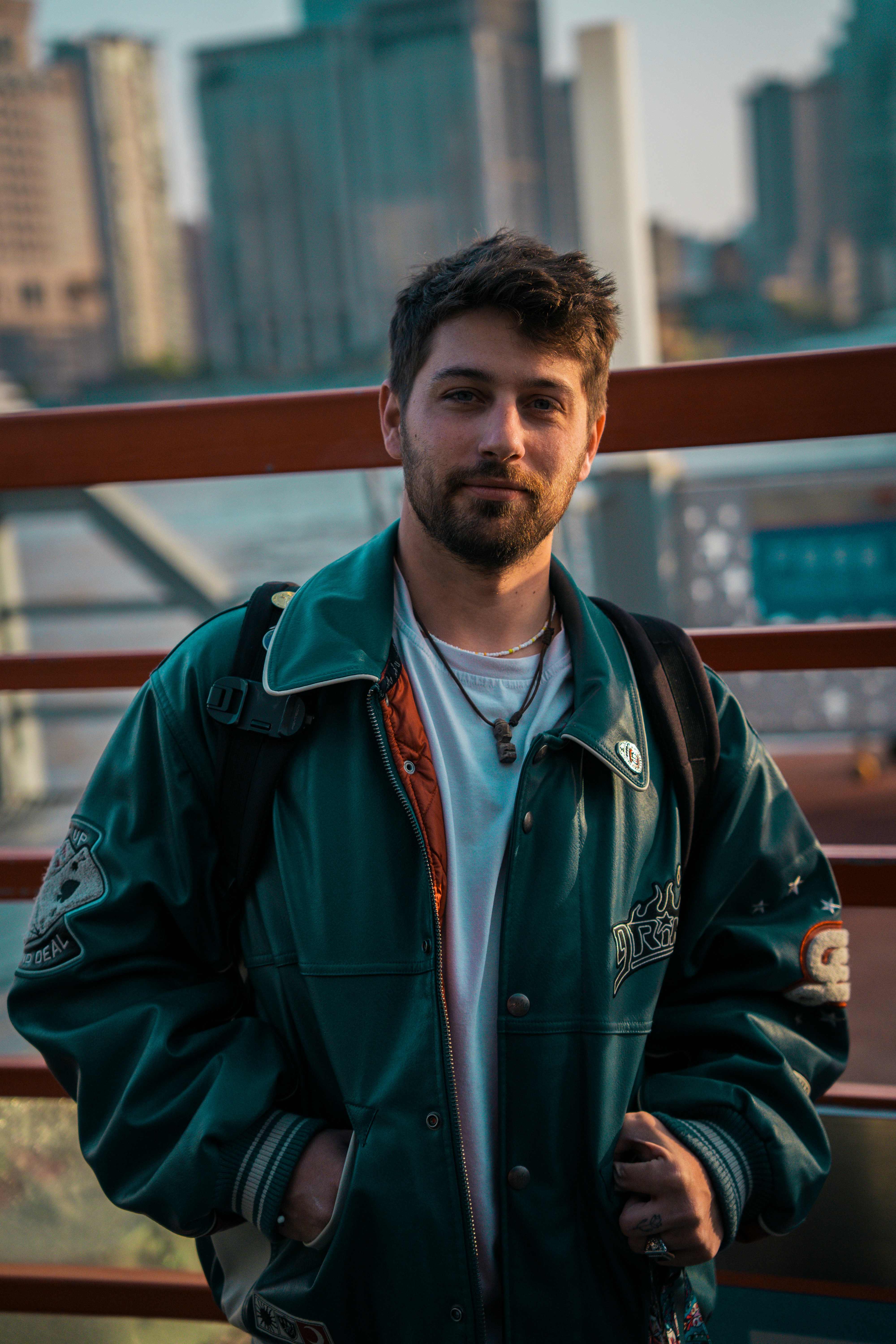 Urban winter light on a streetwear portrait