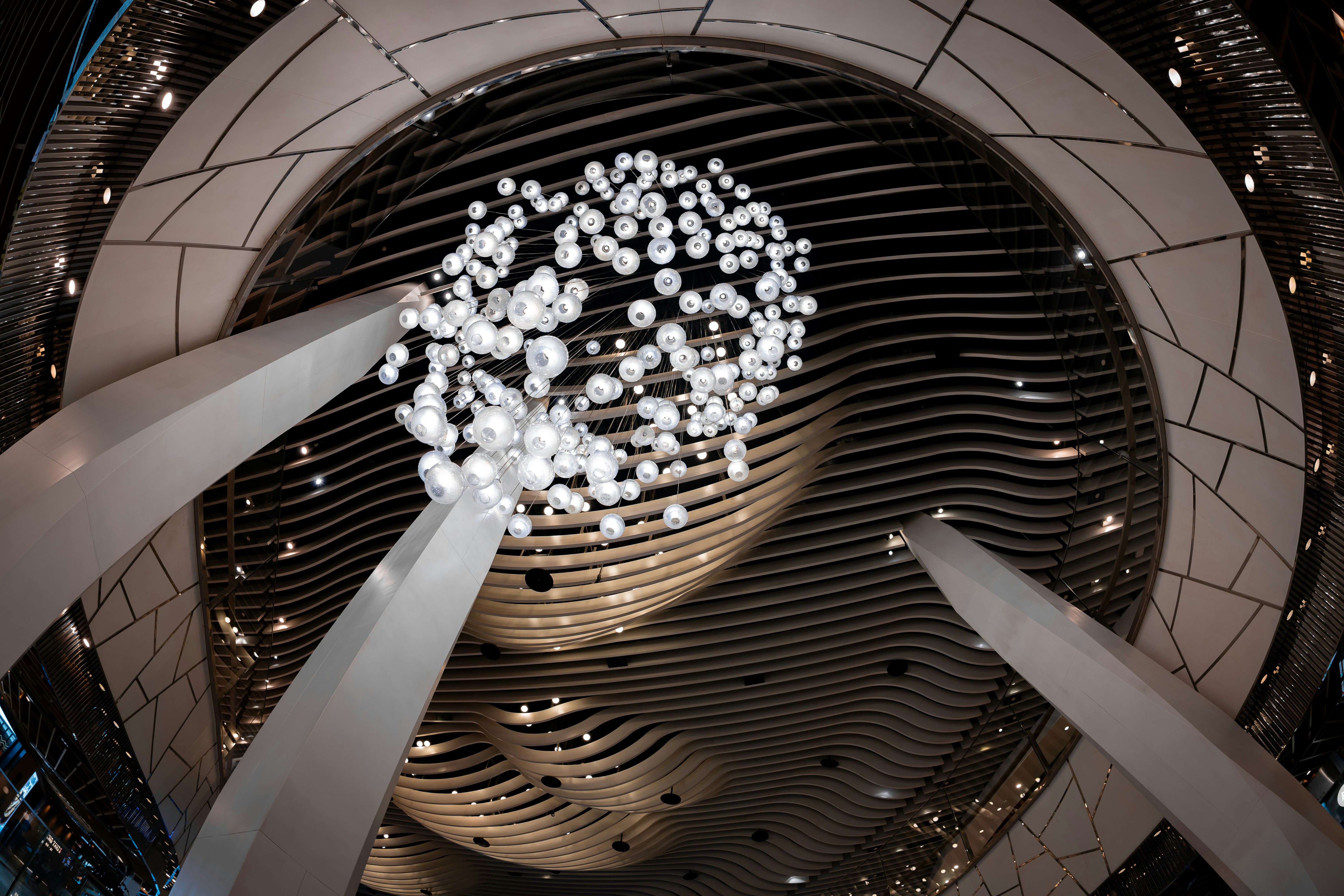 A modern interior with decorative light fixtures. photo – Free Building ...