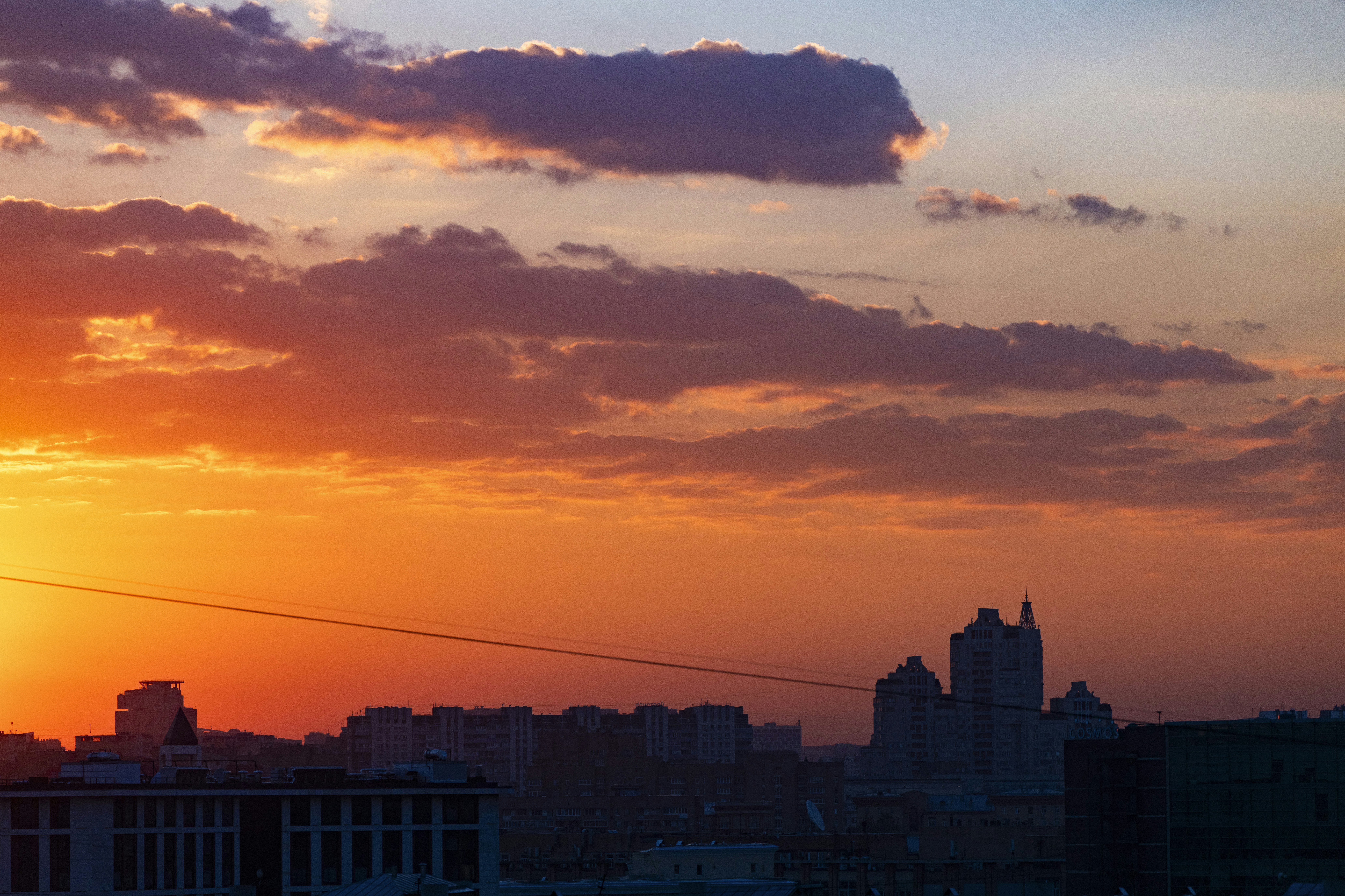 Urban Horizon at Sunset
