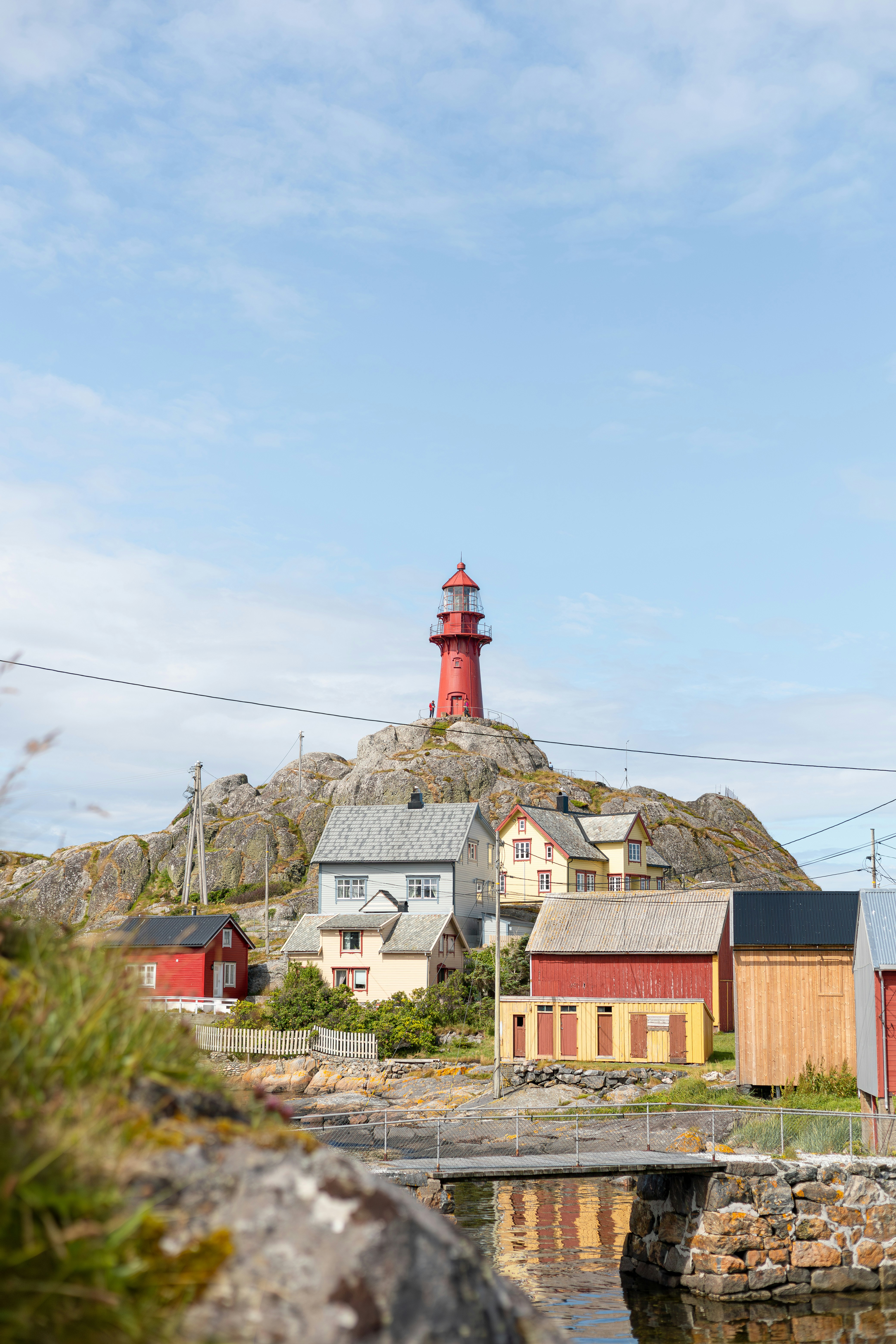Seaside Serenity with a Scarlet Beacon