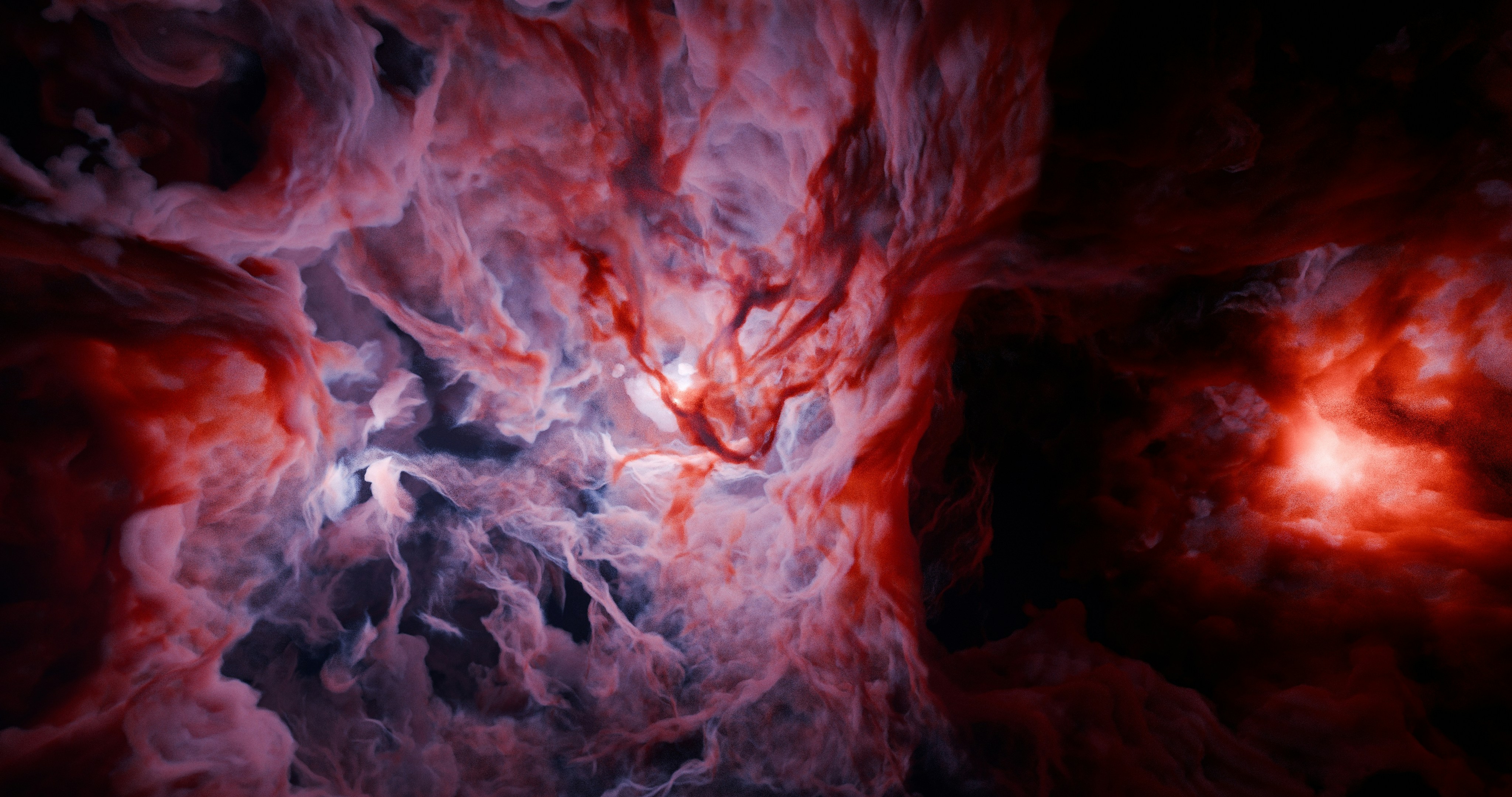 Nebula of red and blue colors in deep space. photo – Free Space Image ...