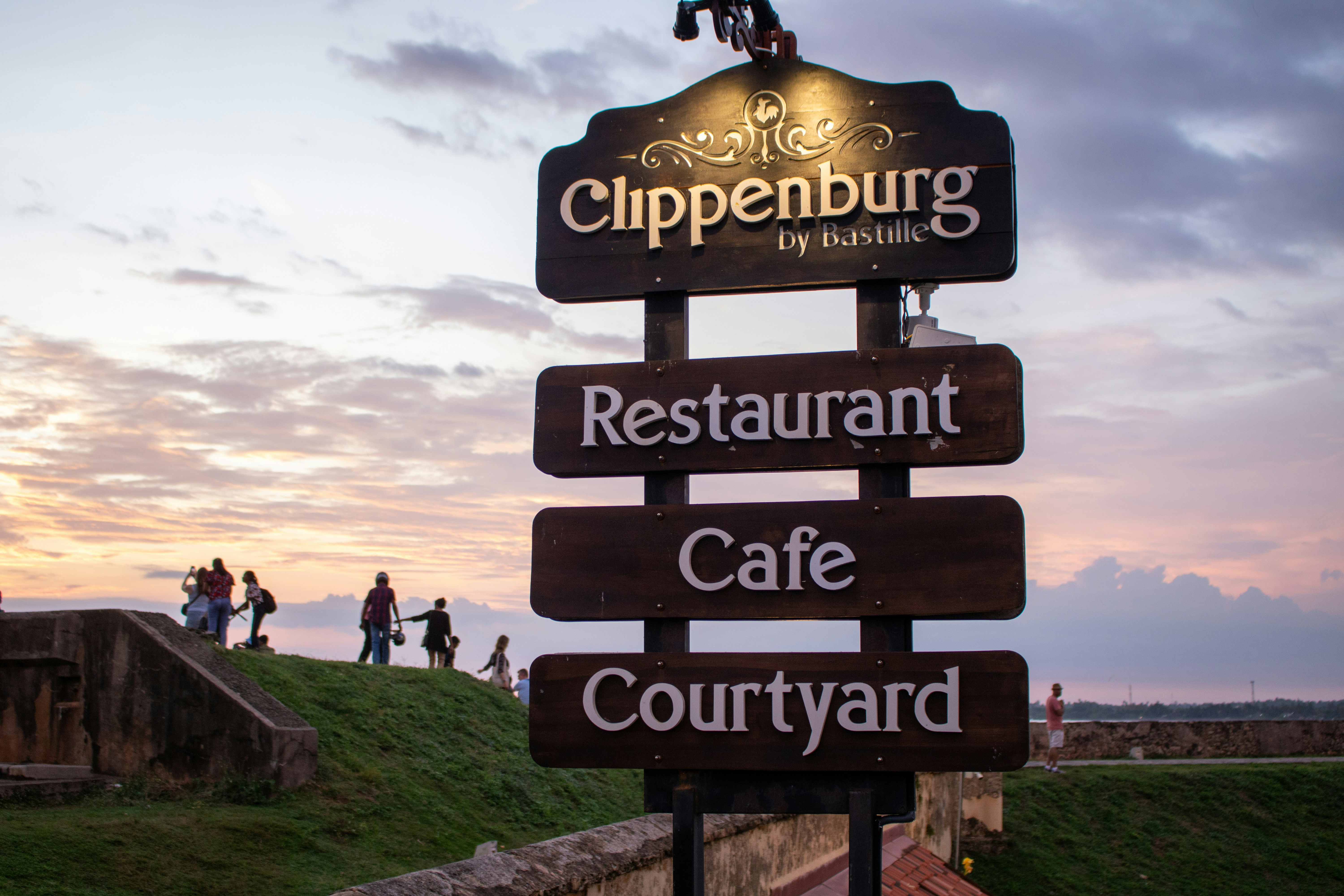 Evening Signpost at Galle Fort