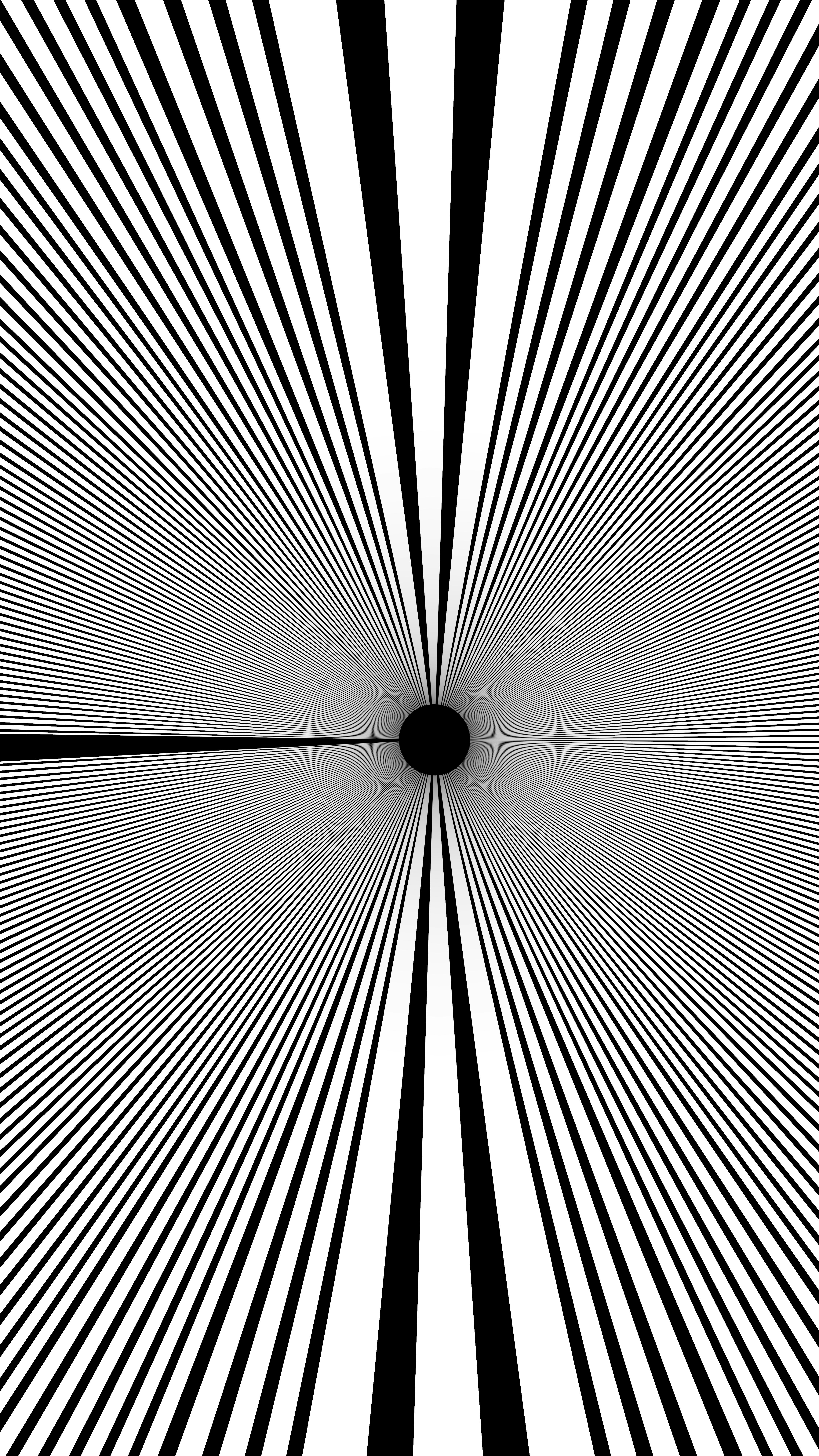 Converging lines create a black and white optical illusion. photo ...