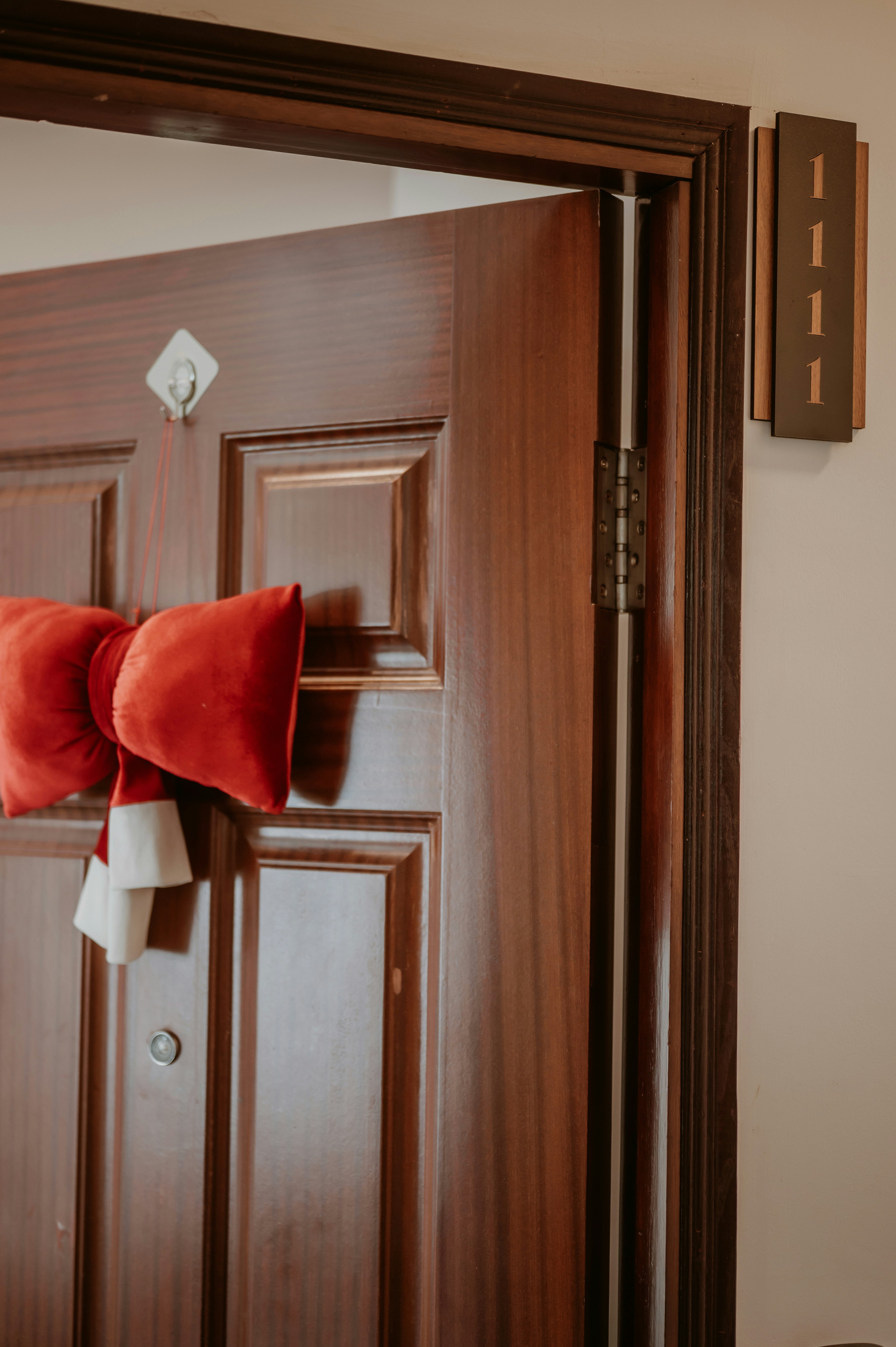 Welcoming Entryway with a Festive Bow