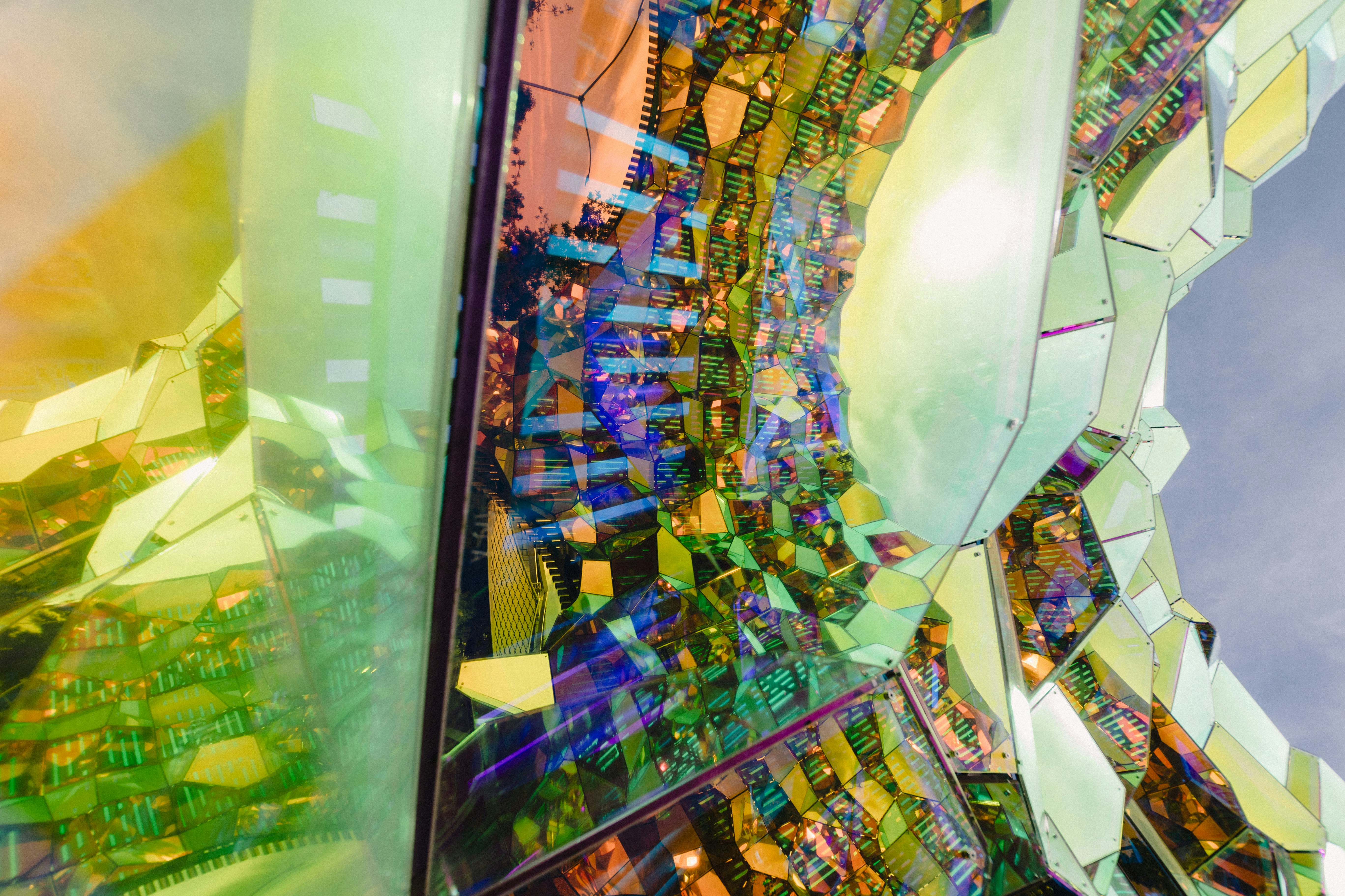 Prismatic Facade: Kaleidoscopic Glasses of Light
