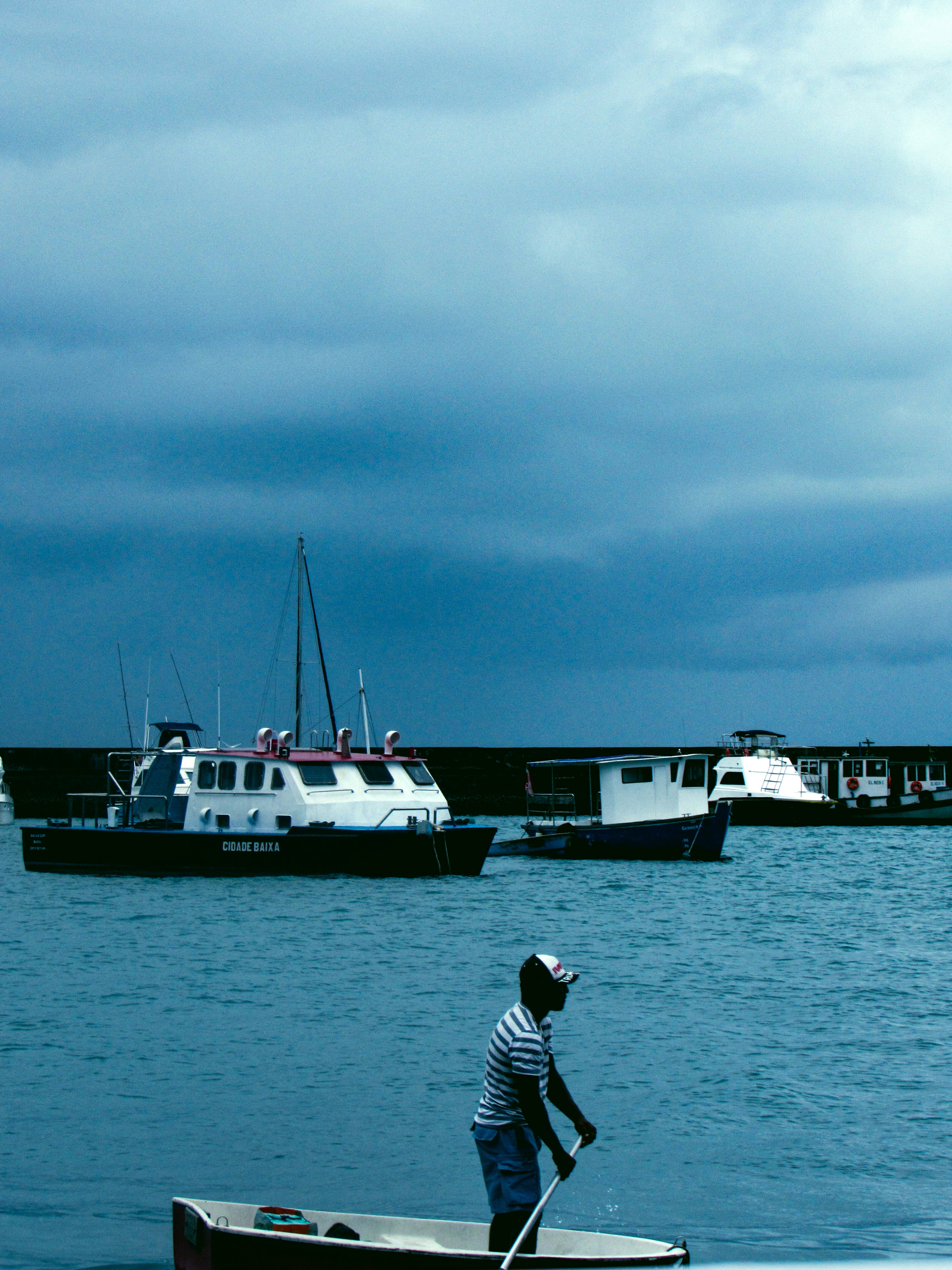 Serene Canoe Journey Amidst Salvador's Harbor