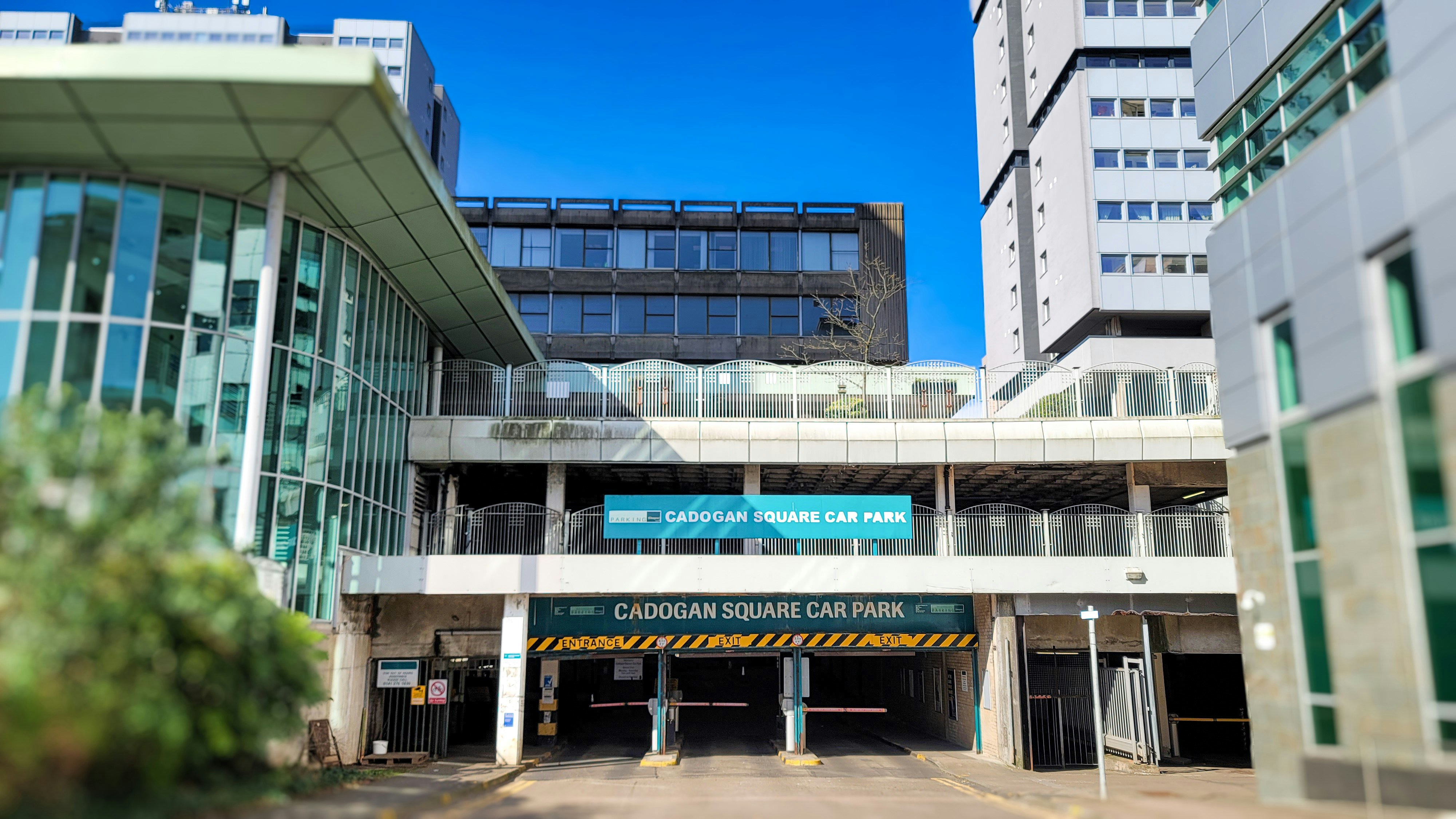 This is Cadogan Square Cark Park in the Anderston area of Glasgow city centre.