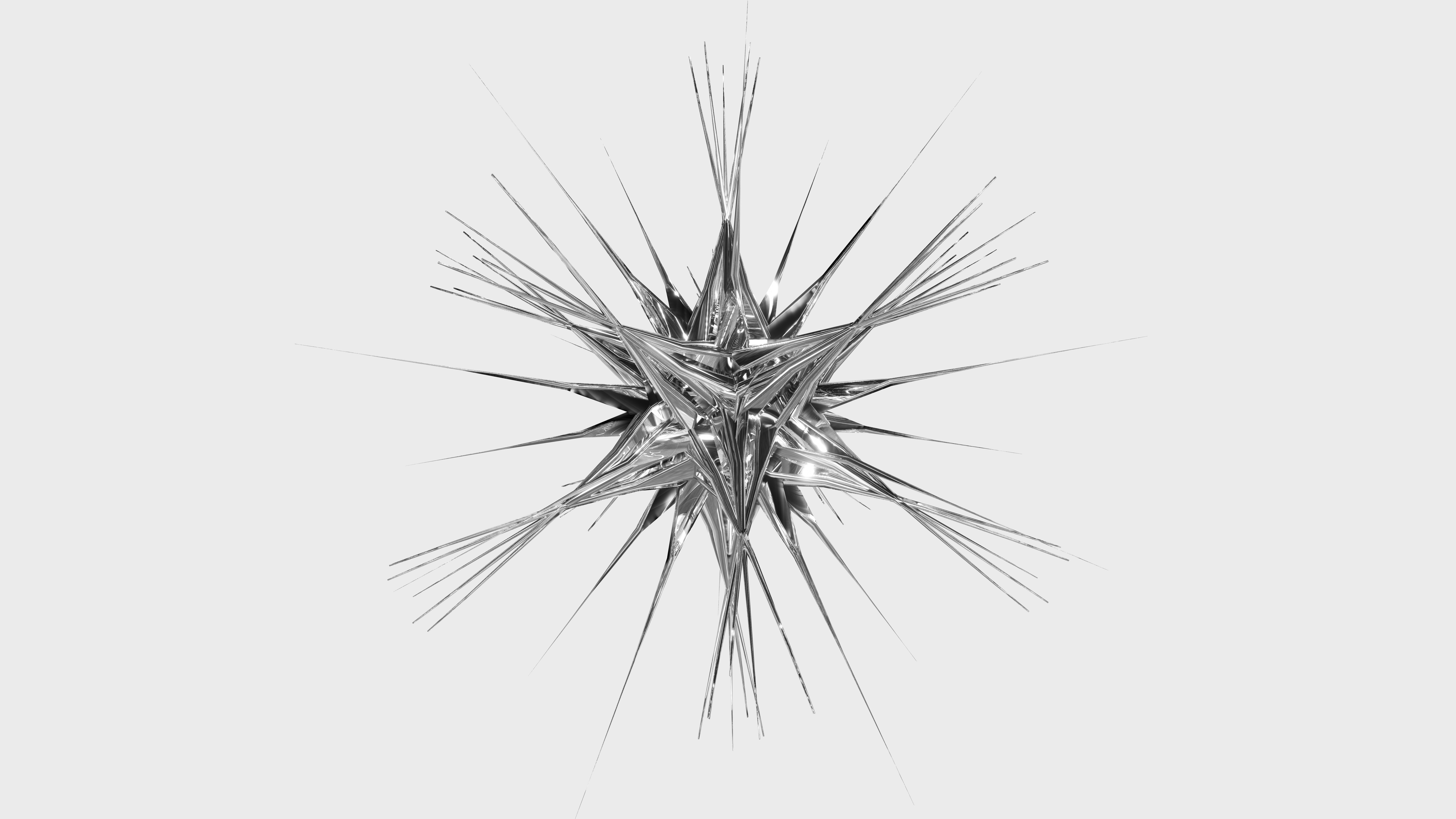 Abstract, spiky shape against a white background. photo – Free Abstract ...