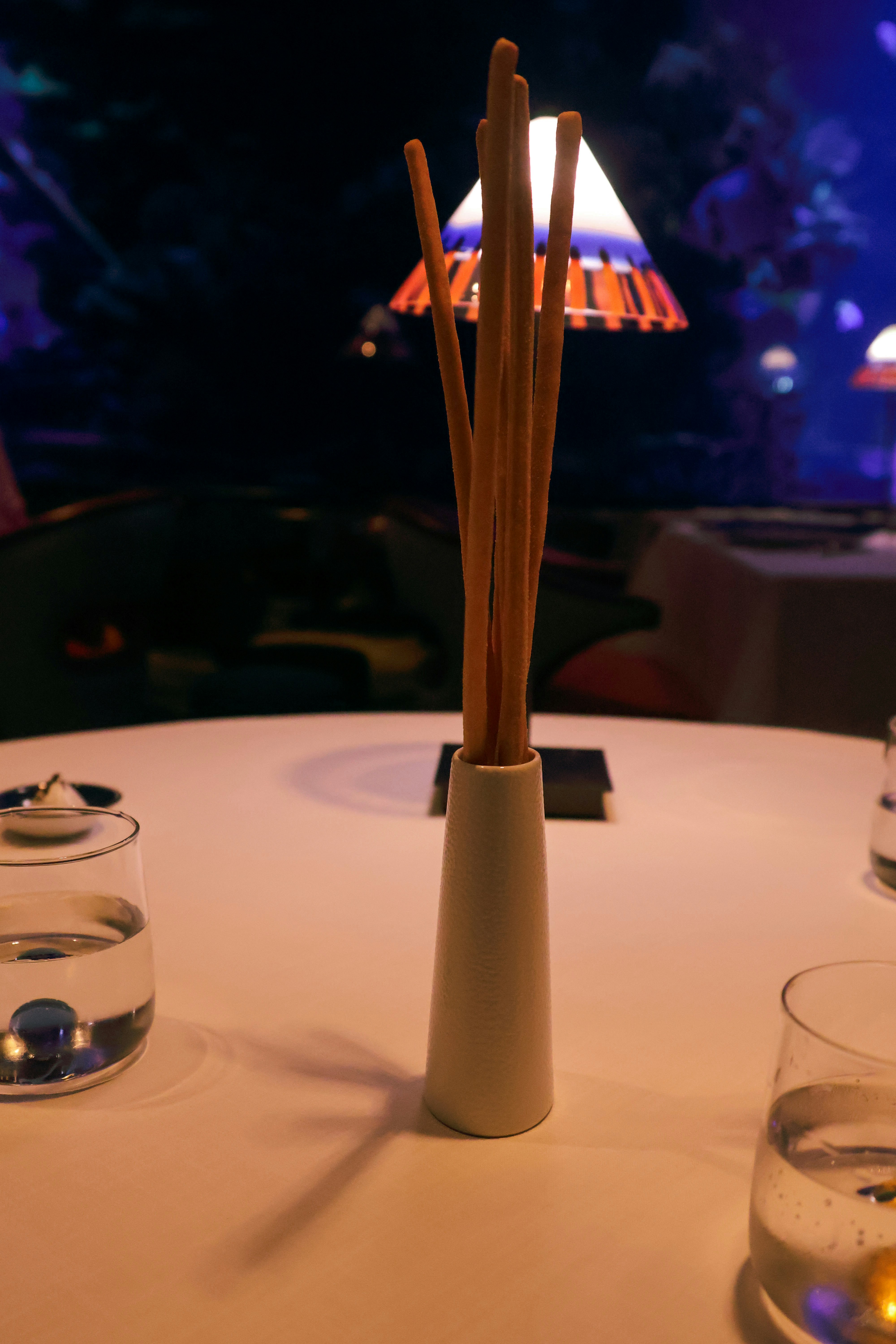Centerpiece Geometry Under Velvet Lighting