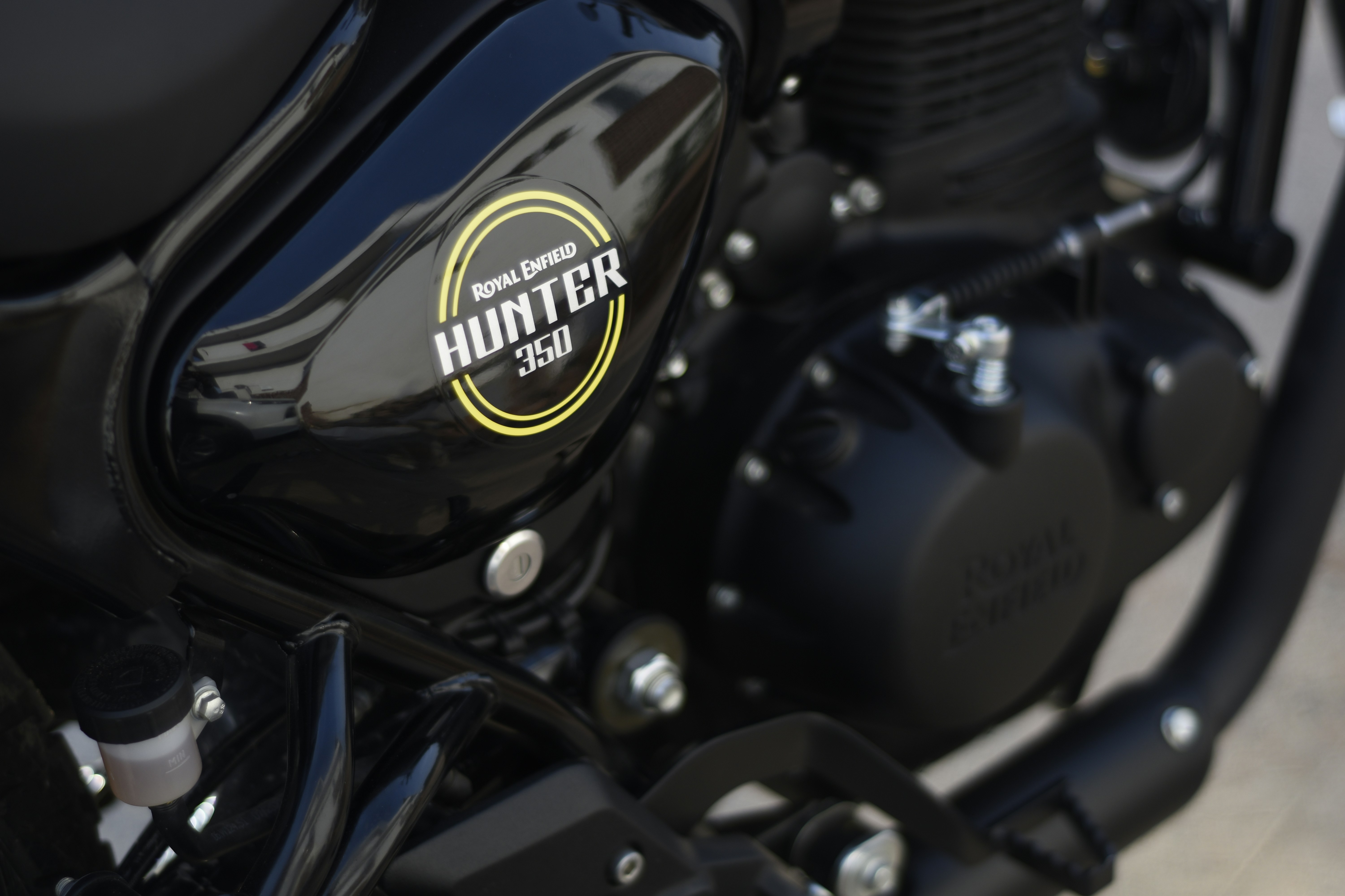 A royal enfield hunter 350 motorcycle detail. photo – Free Vehicle ...