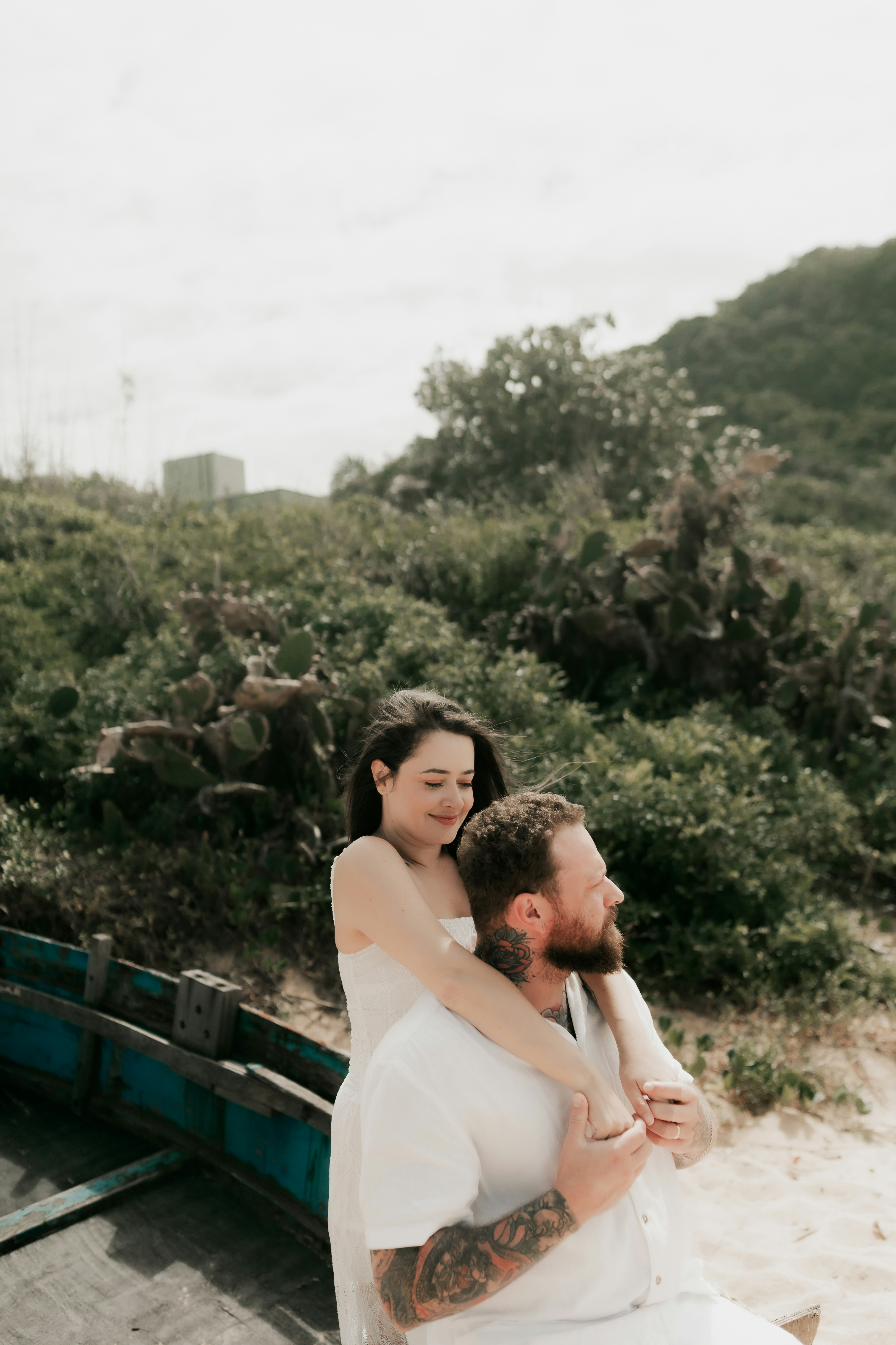 Cozy Embrace on the Sandy Trail