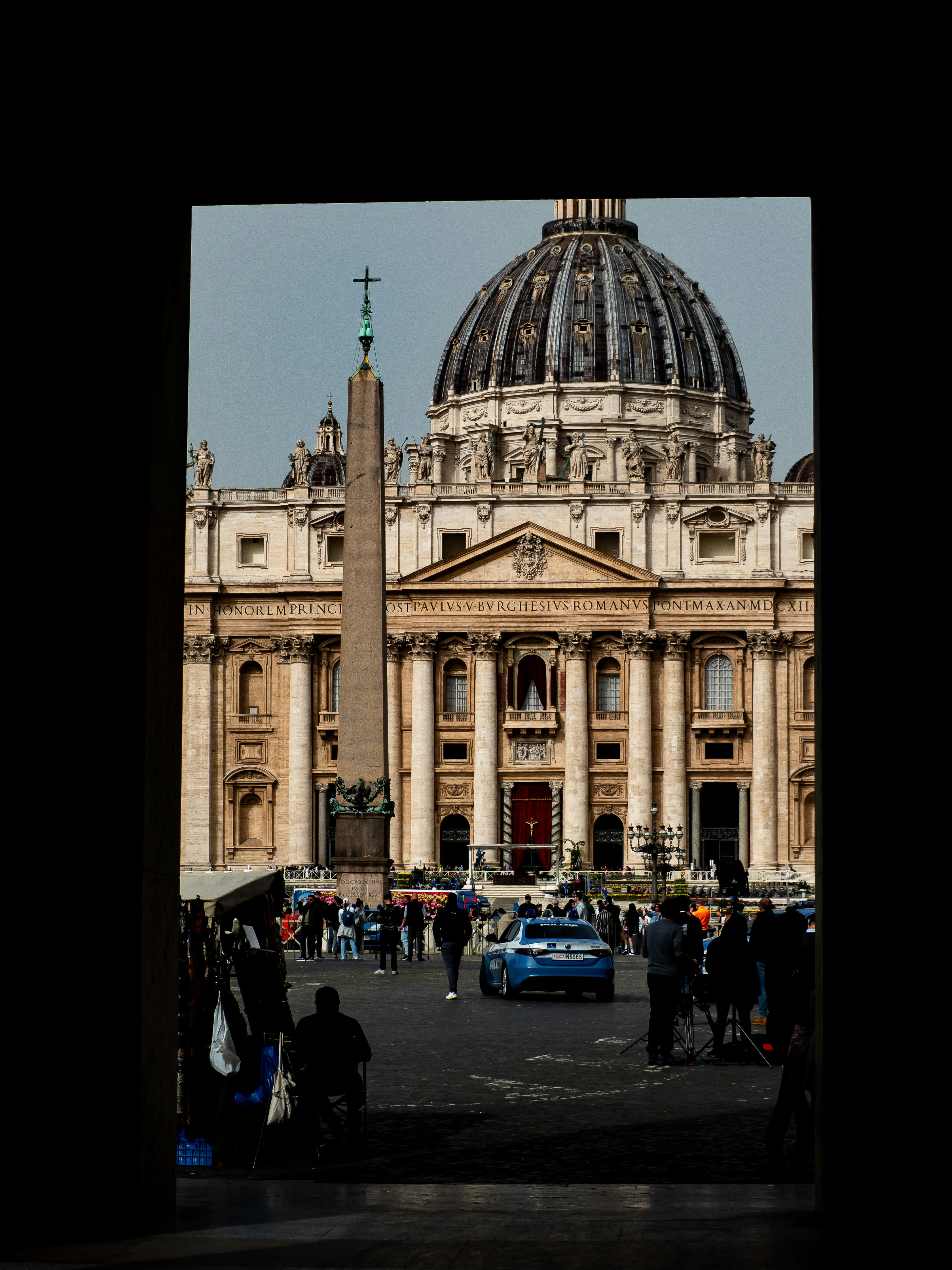 Threshold to the Piazza: Obelisk Framing St. Peter's Basilica