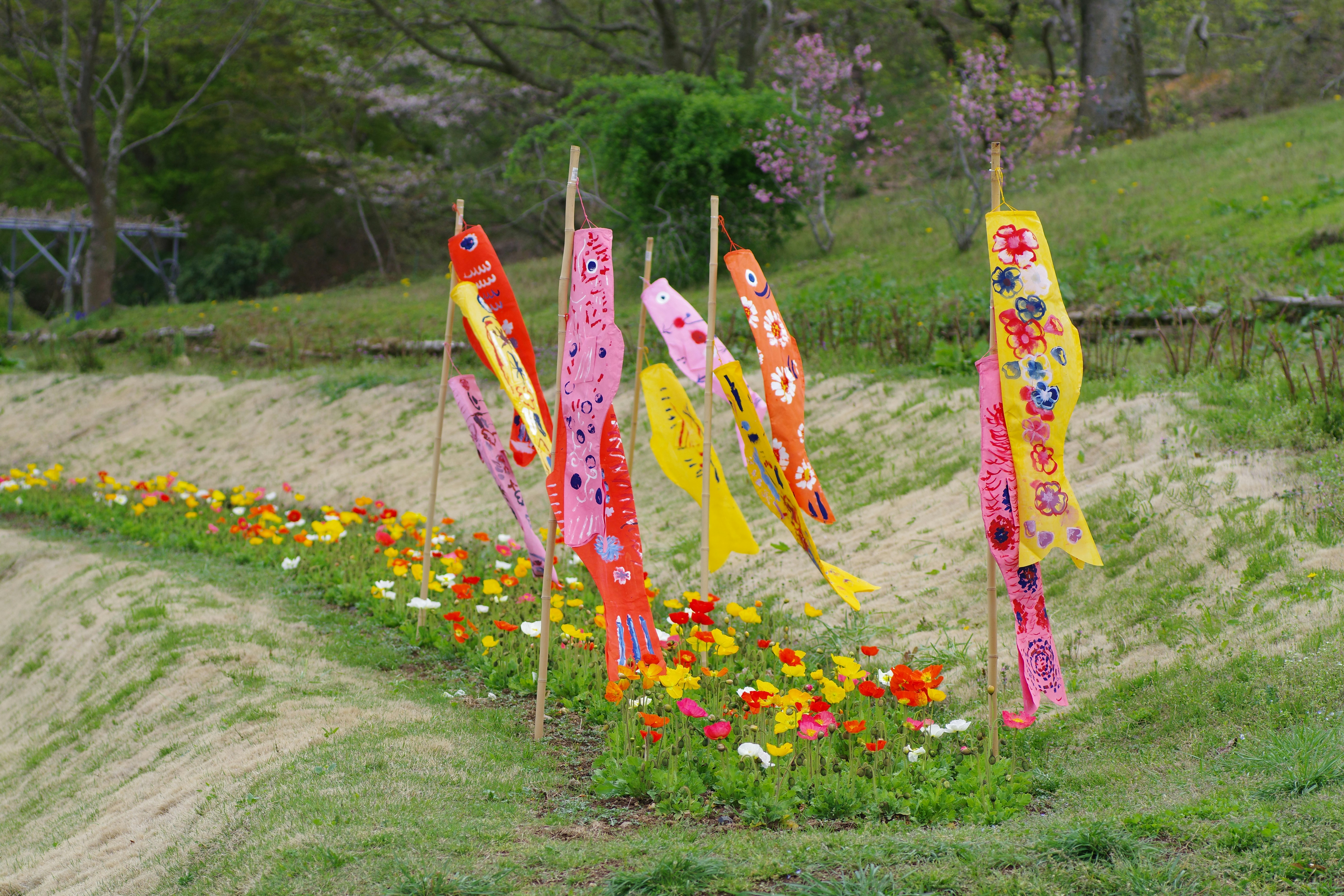 Beautiful green and flower garden、新緑と美しい花が織りなす絶景 A superb view of fresh greenery and beautiful flowers