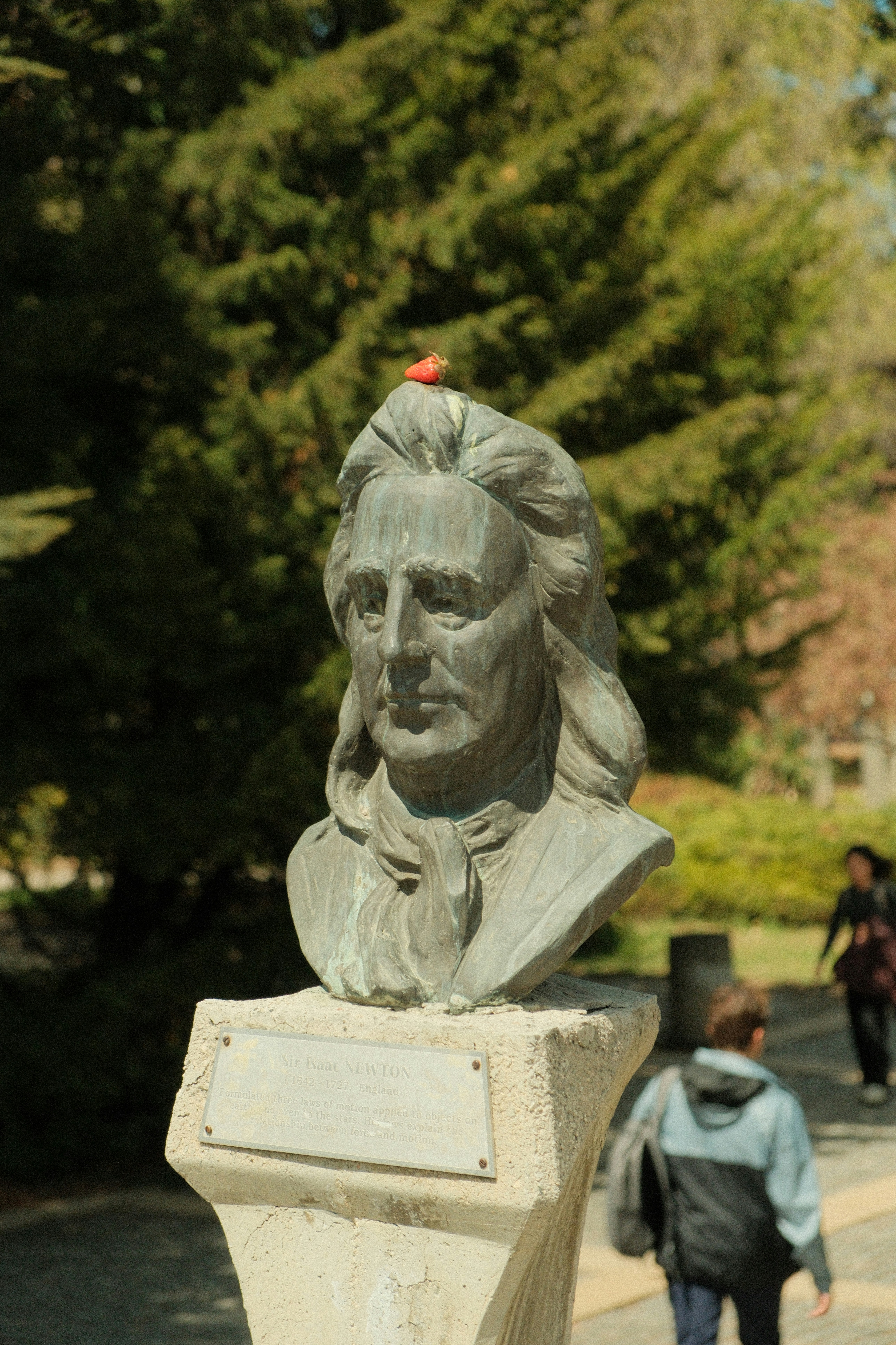 The Silent Observer: A Bust with a Feathered Companion