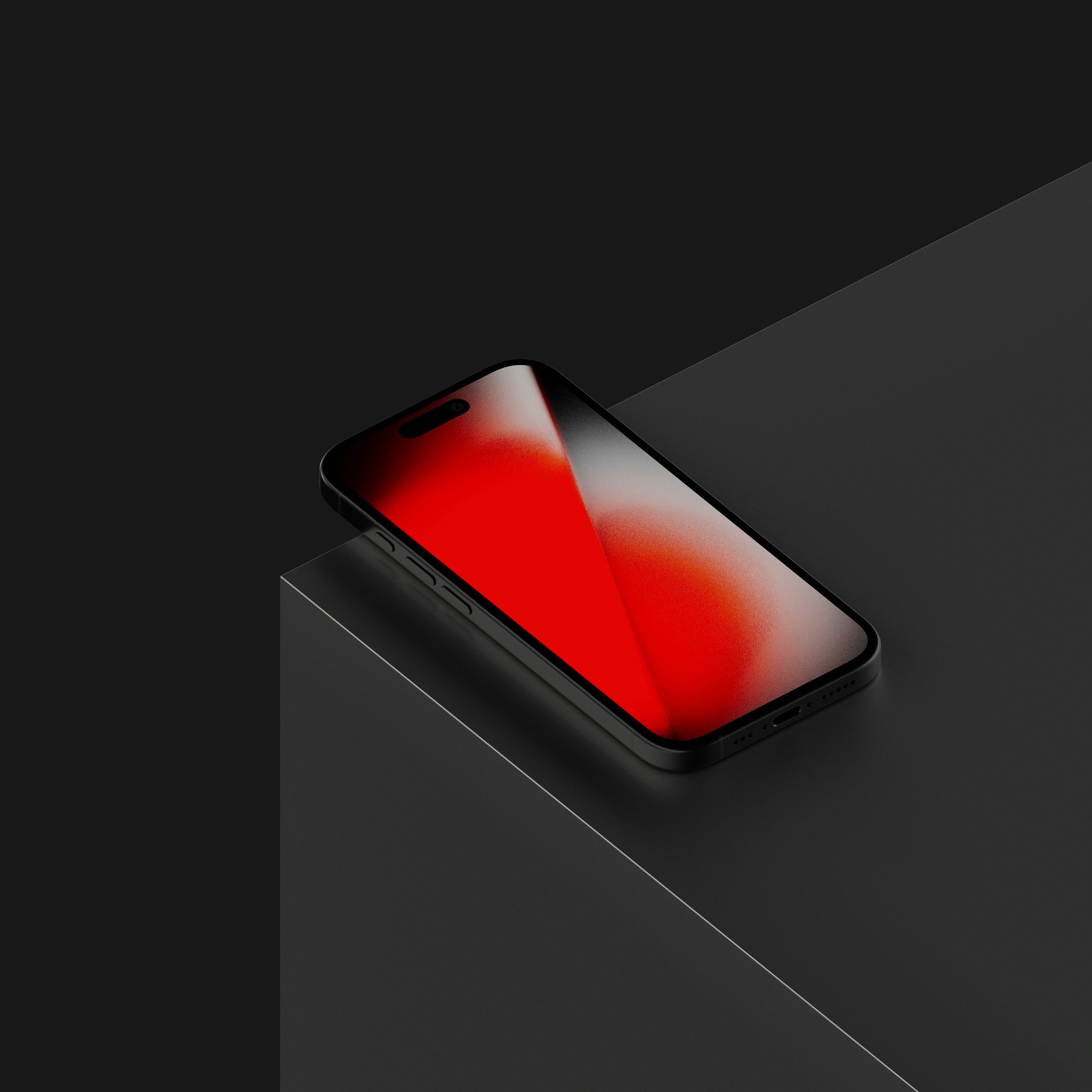 A black phone with a red screen. photo – Free Digital image Image on ...