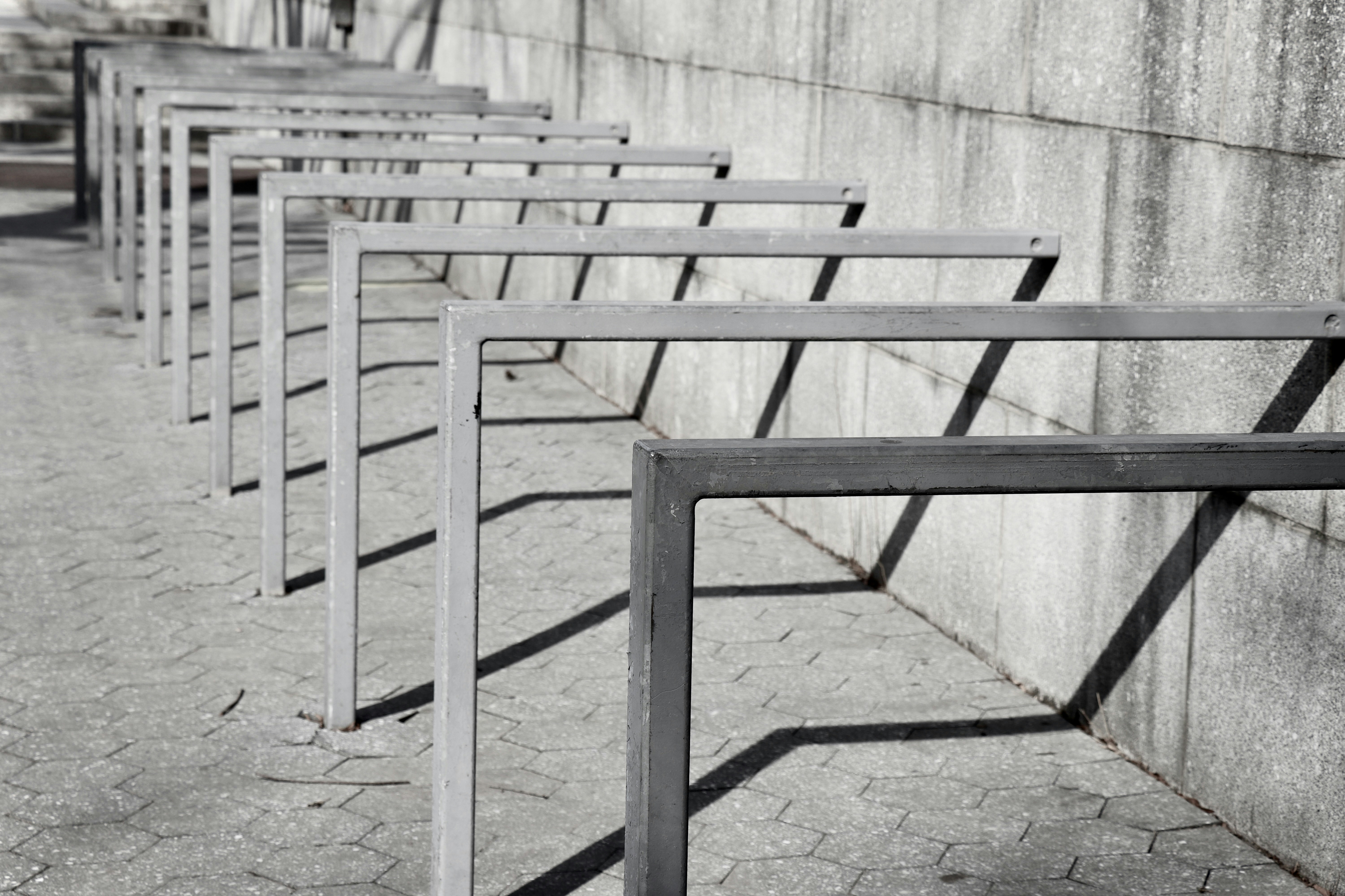 Monochrome Lines: A Quiet Row of Rails