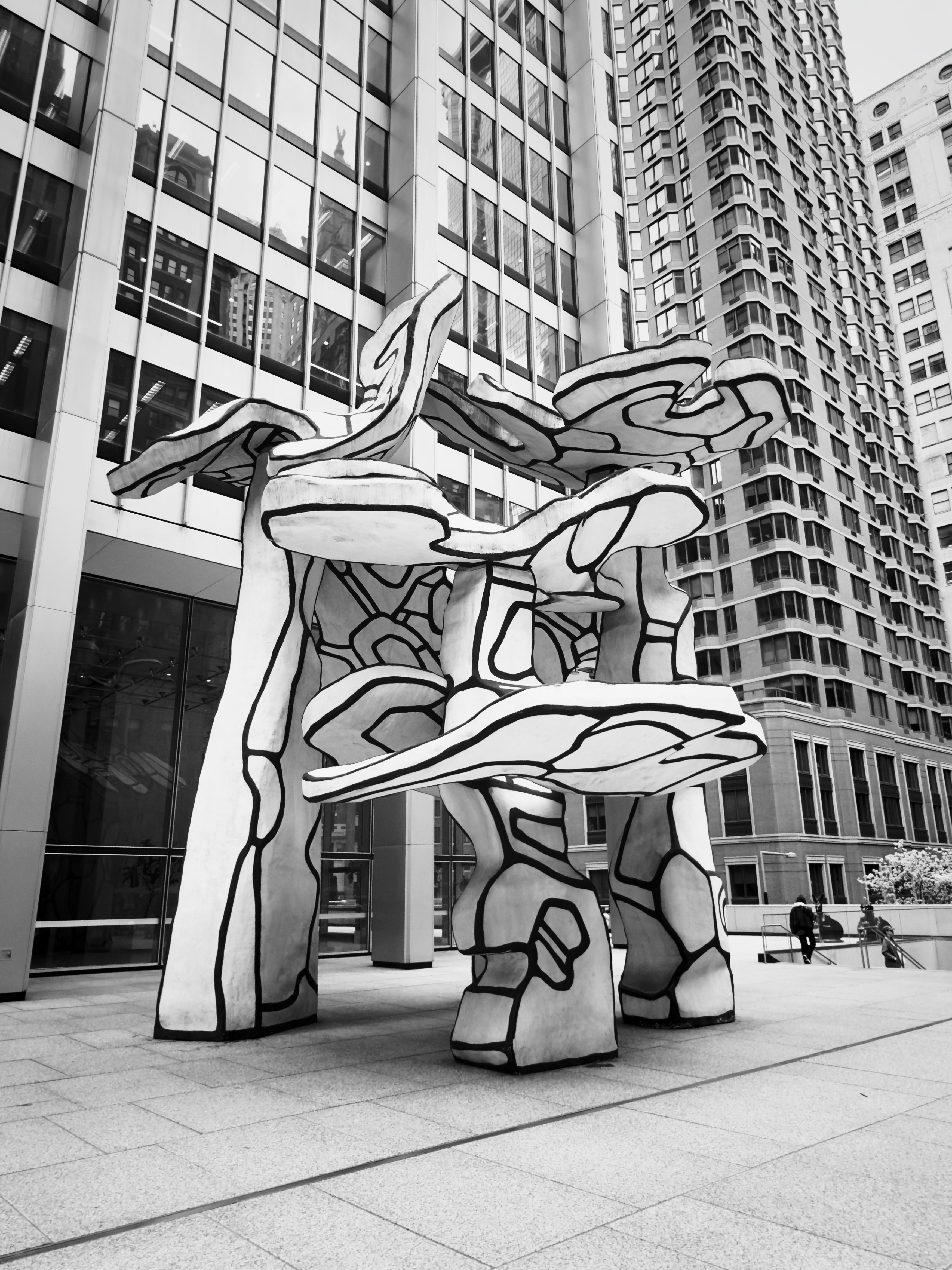 Urban Abstract: Contours of Steel in a Concrete Canyon