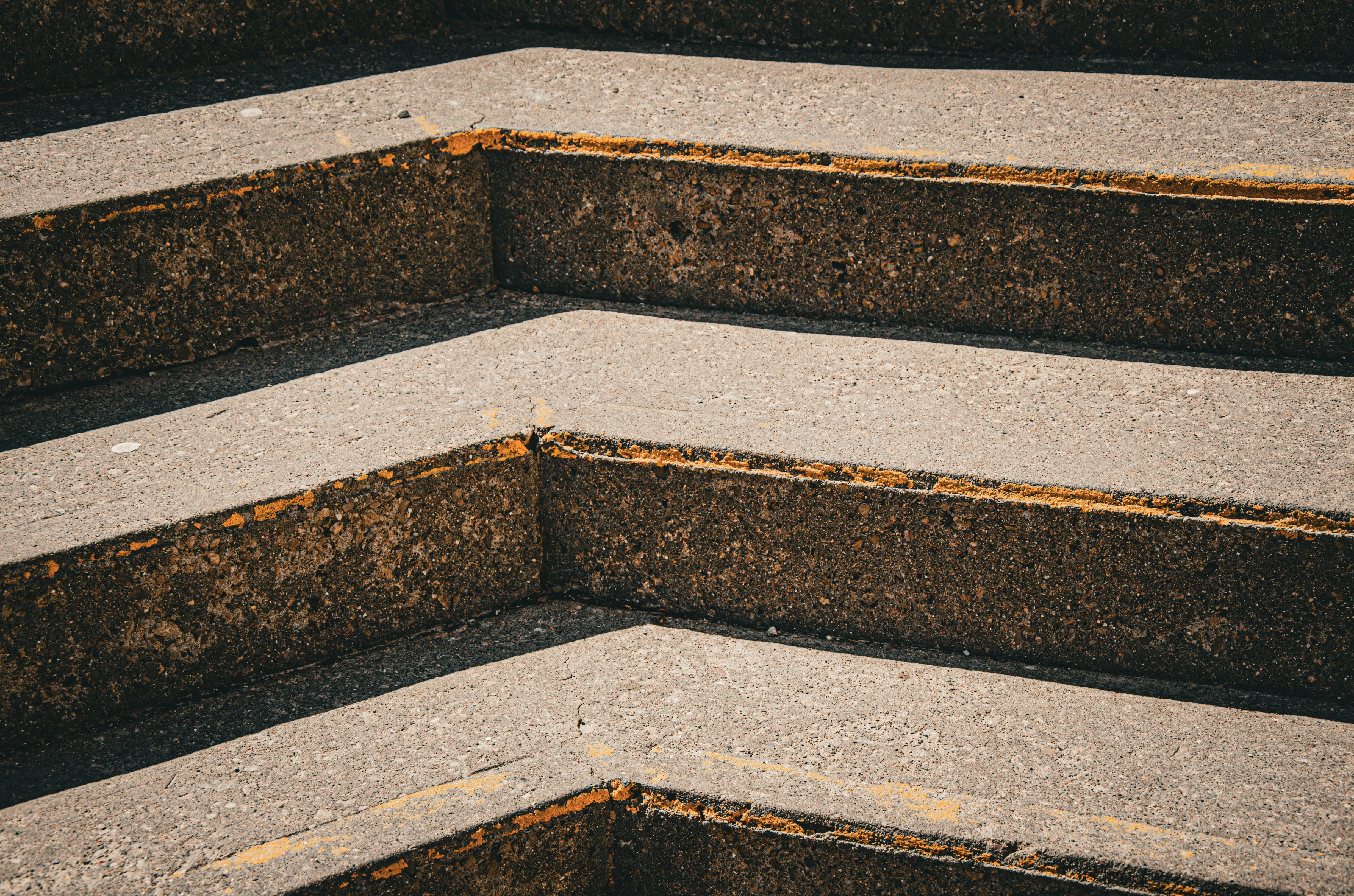 Concrete steps form a striking geometric pattern. photo – Free House ...