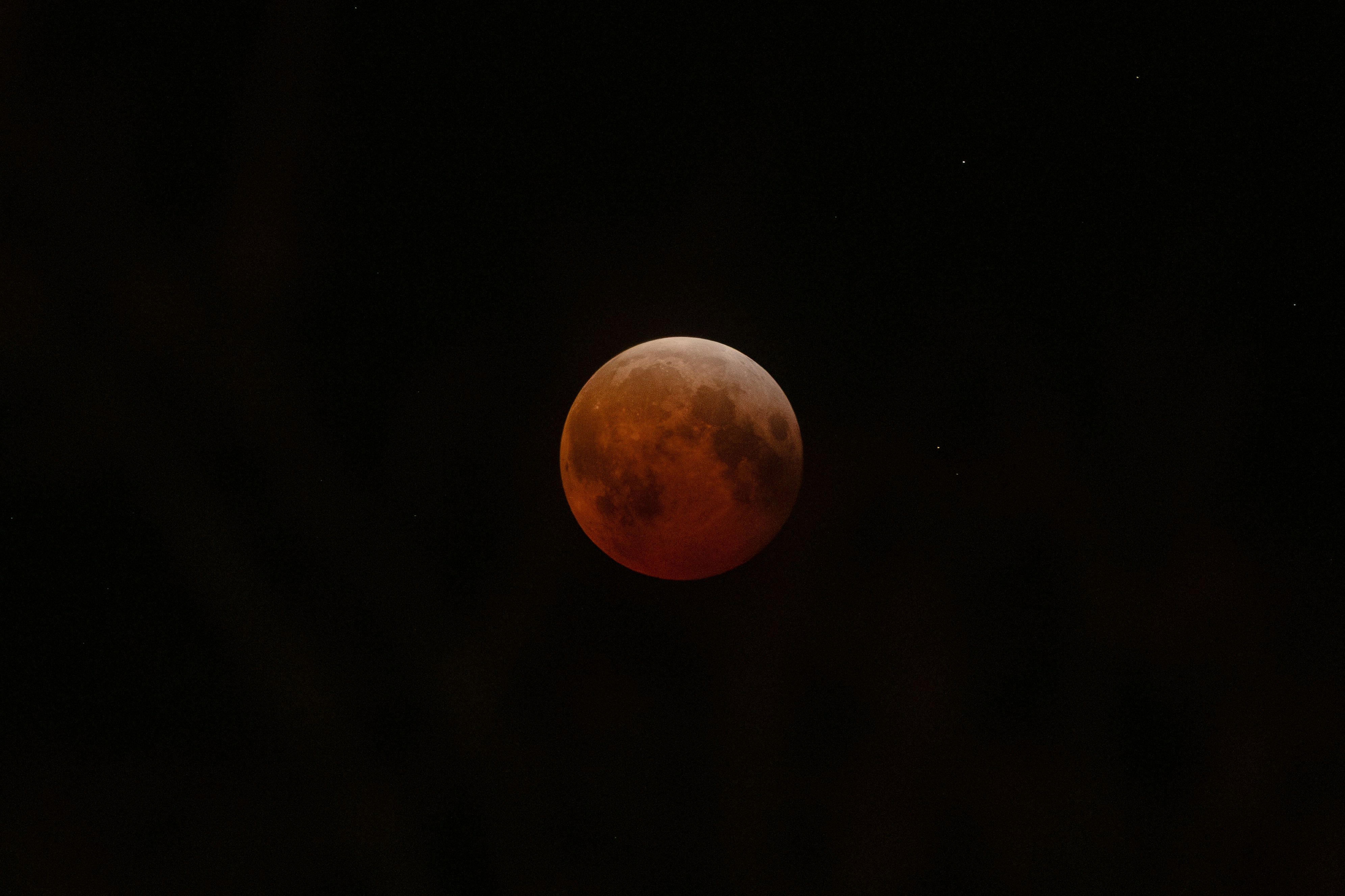 A beautiful blood moon shines in the sky. photo – Free Moon Image on ...