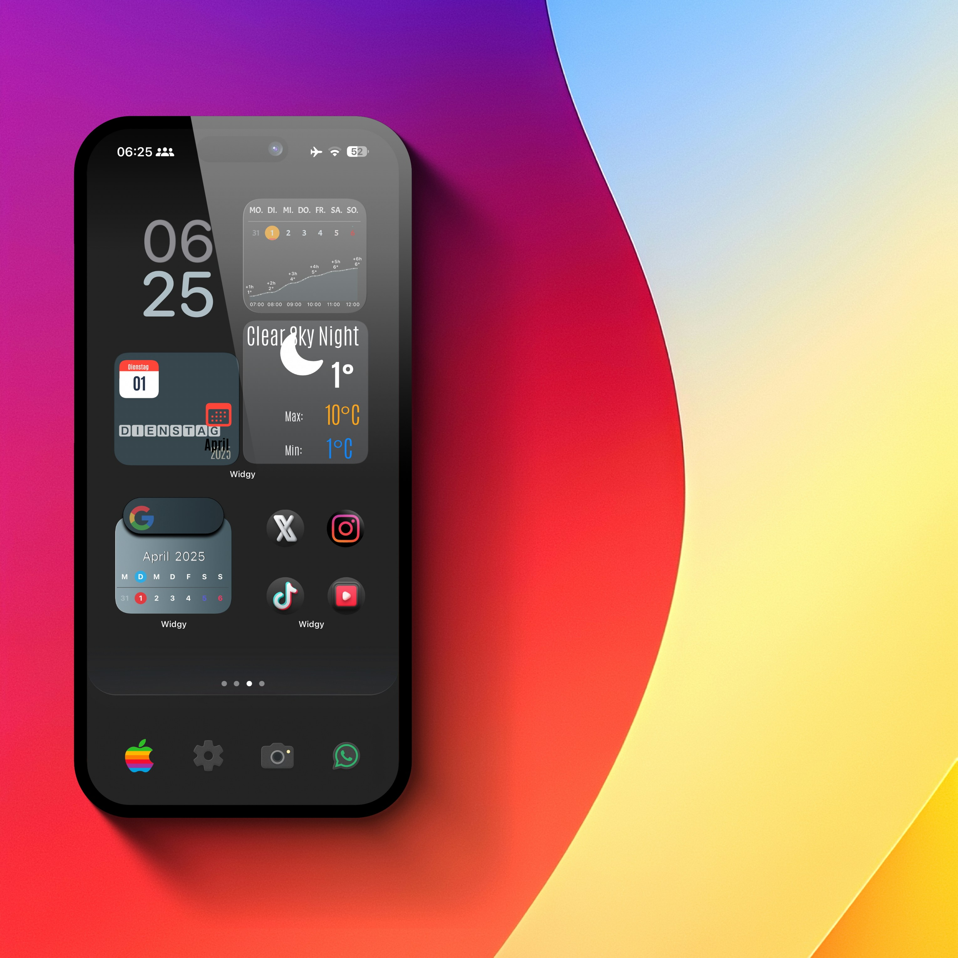 A sleek smartphone display showing organized icons. photo – Free Phone ...