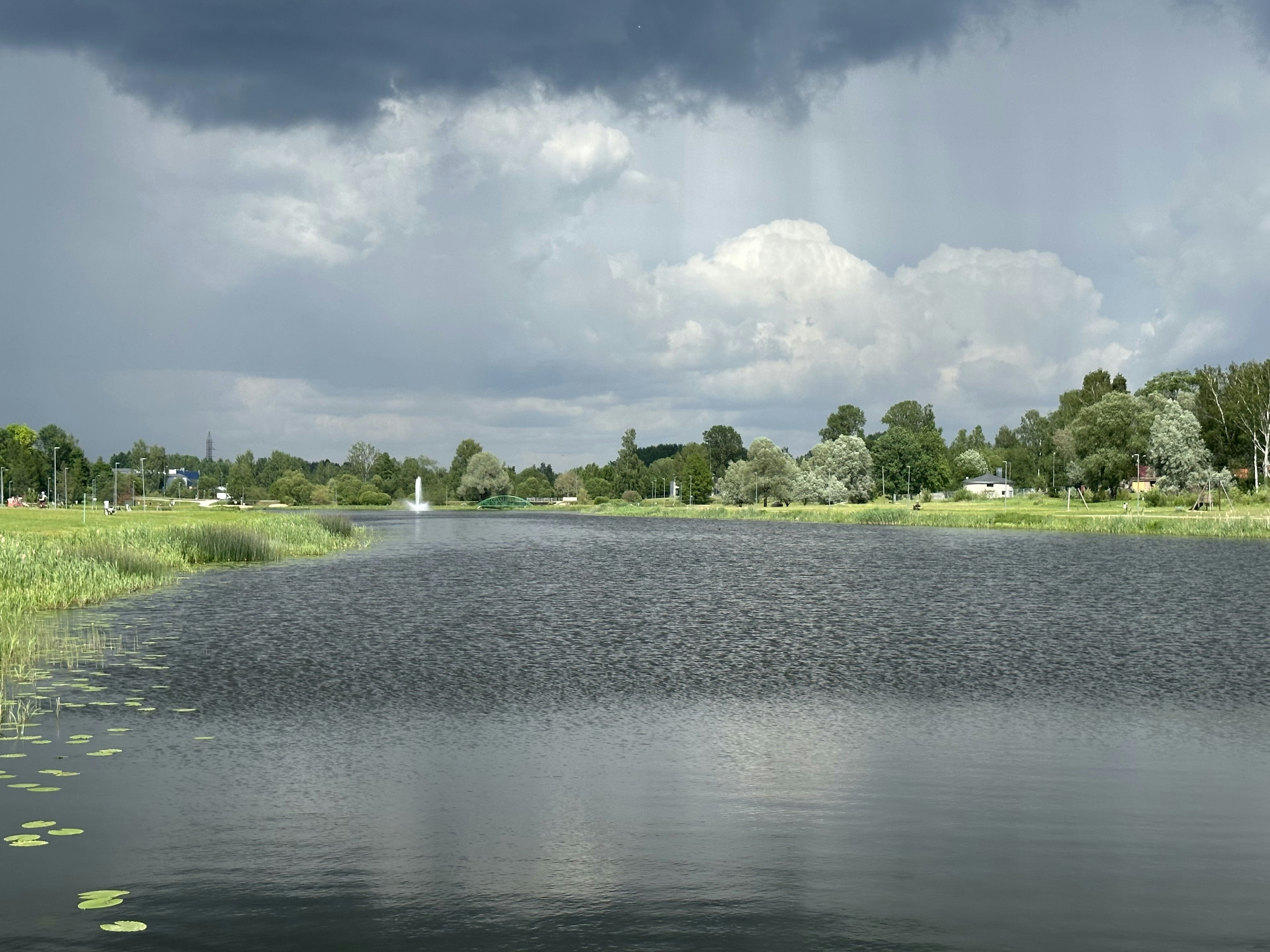 Field of Quiet Water Under A Drifting Sky