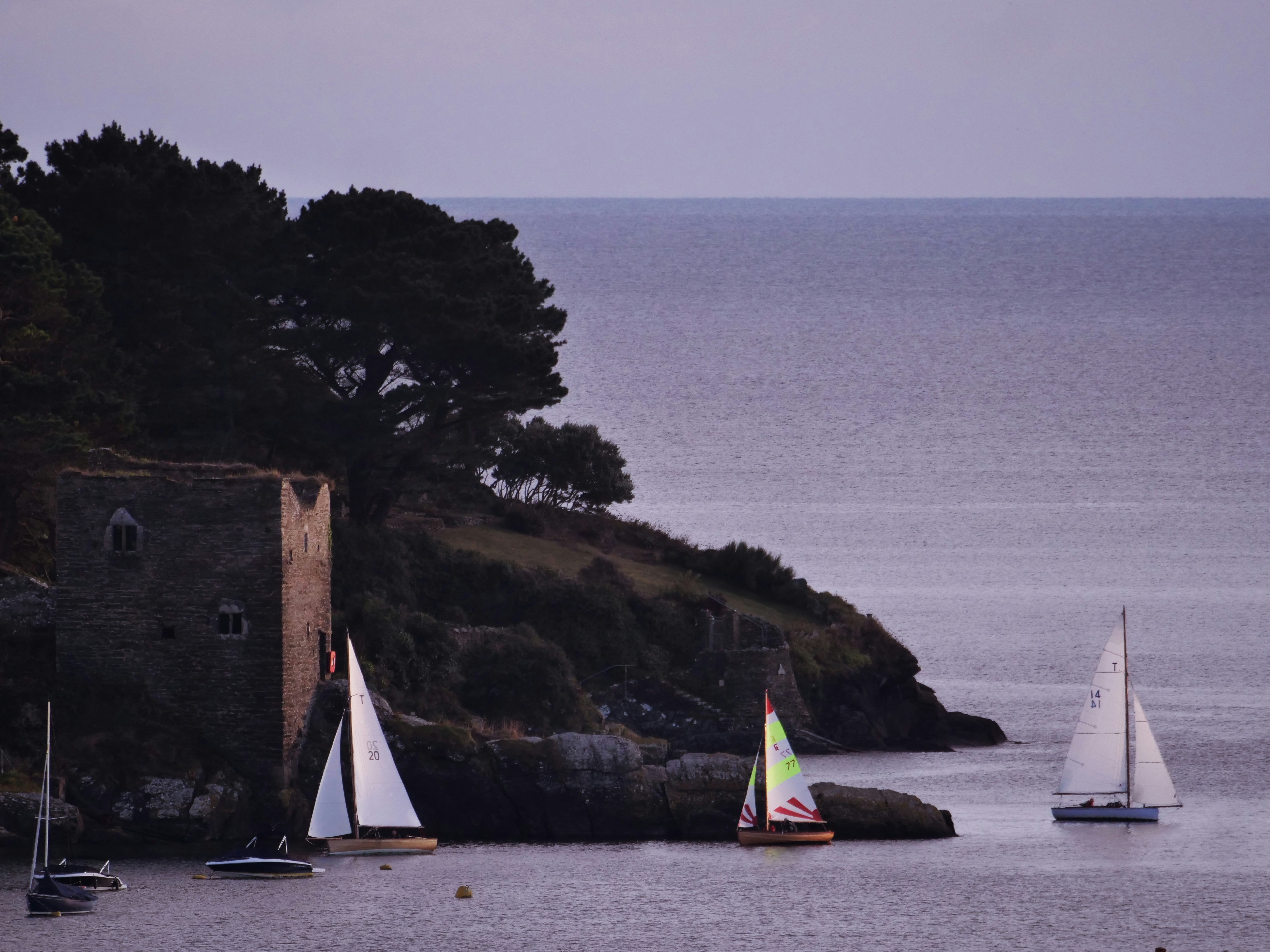 Sailing Serenity at Dusk