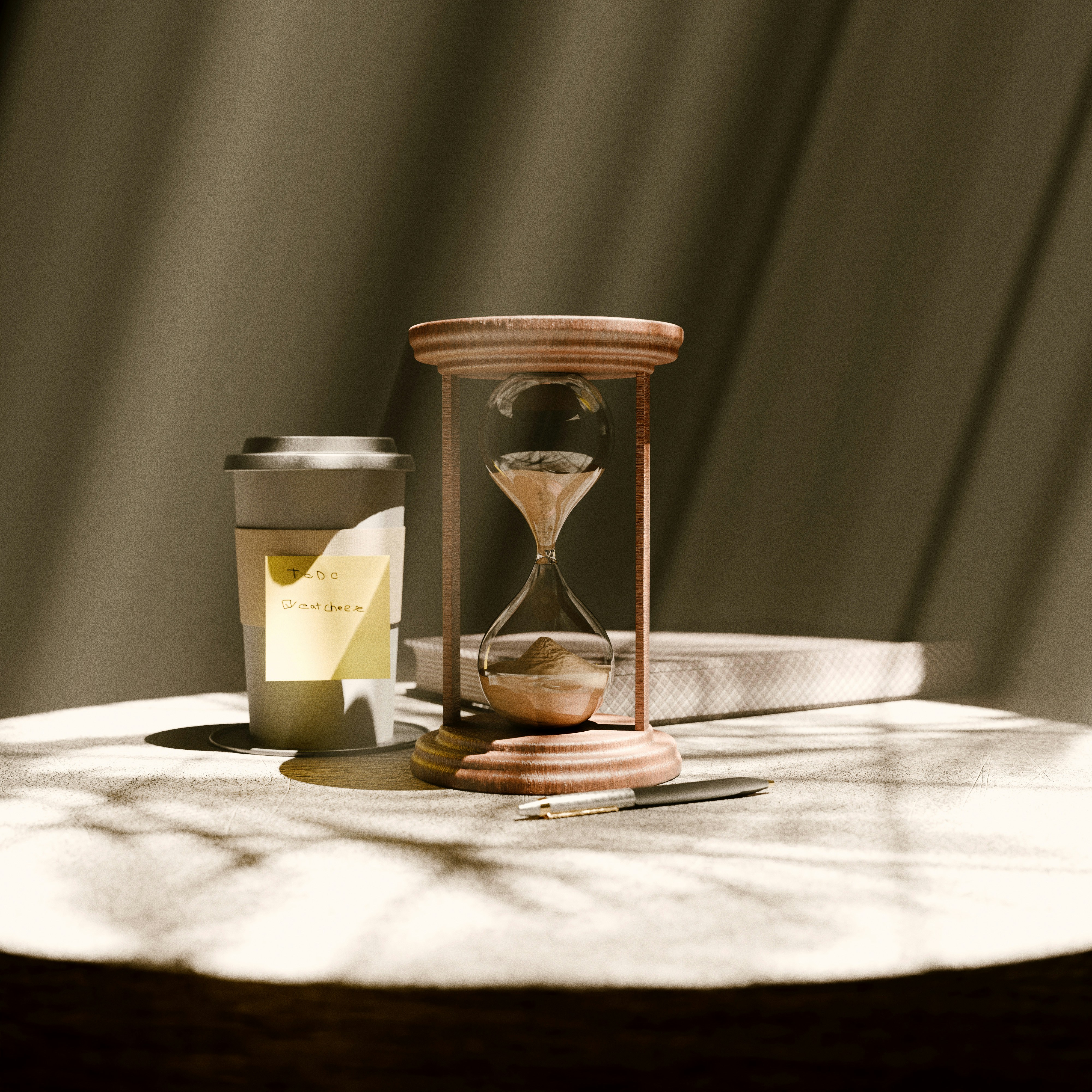 Hourglass and coffee symbolize the passage of time. photo – Free ...